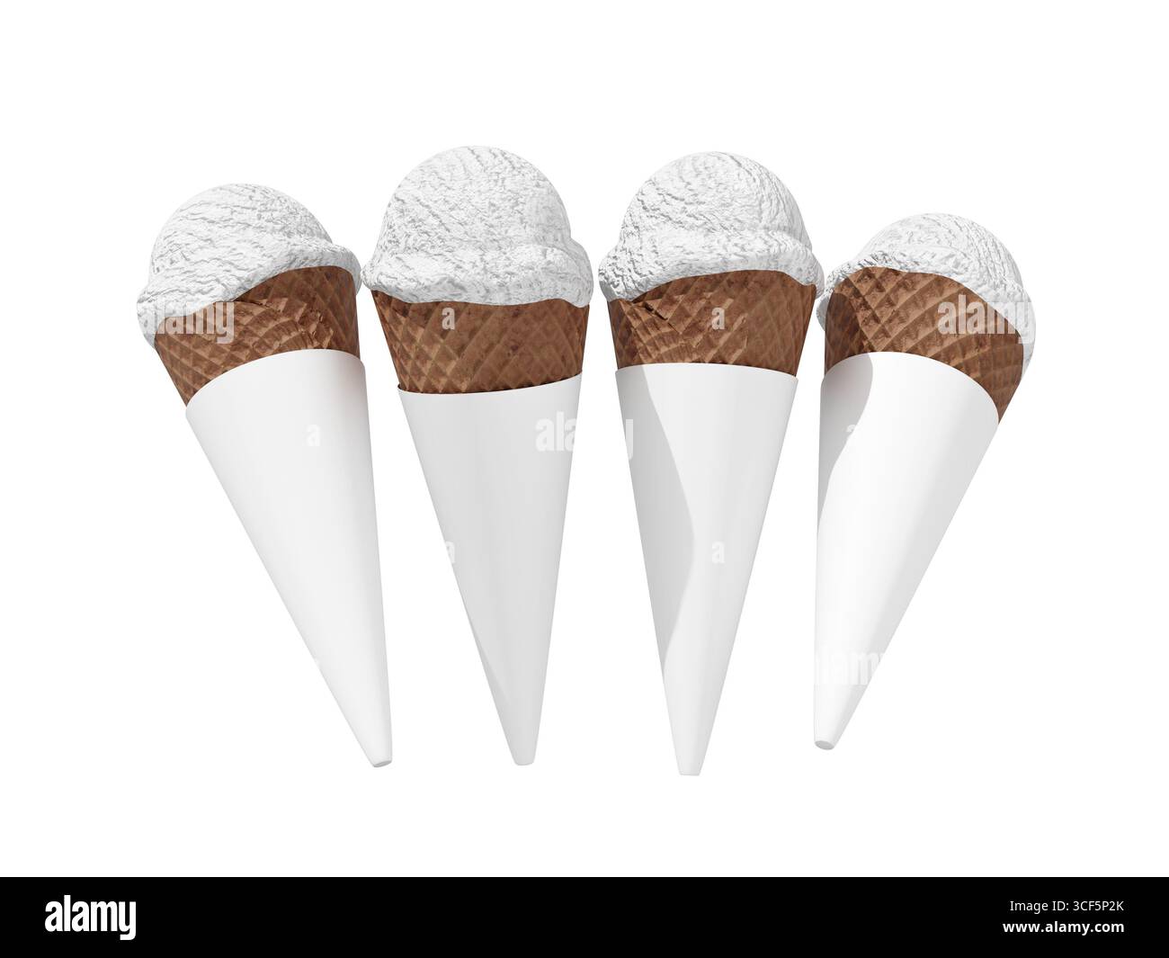 Ice cream realistic set Cut Out Stock Images & Pictures - Alamy