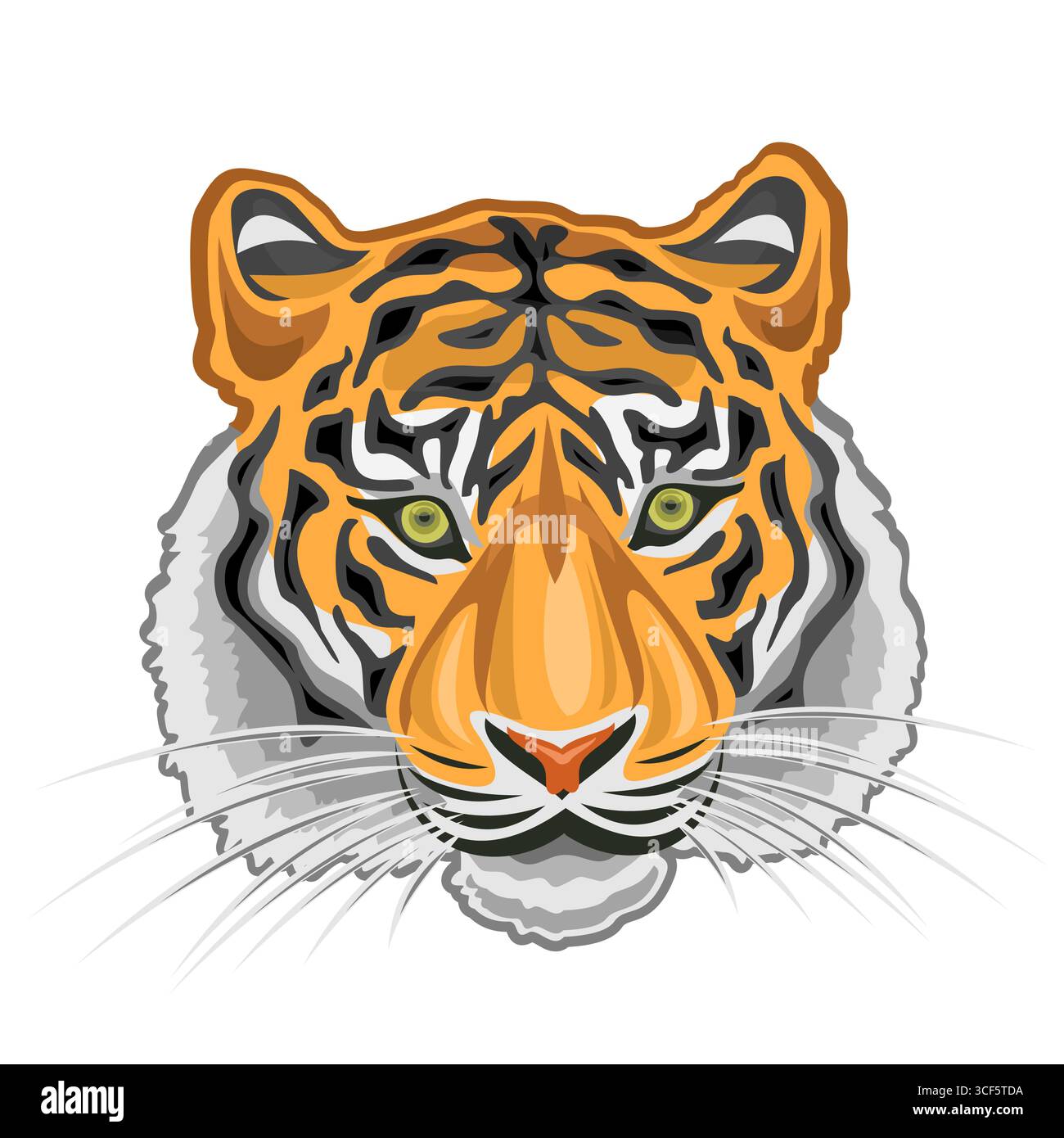 Powerful siberian tiger panthera Stock Vector Images - Alamy