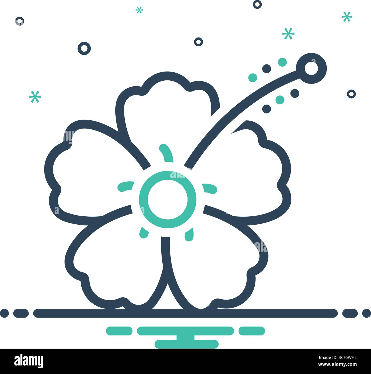 Flower rose mallow hibiscus Stock Vector Images - Alamy
