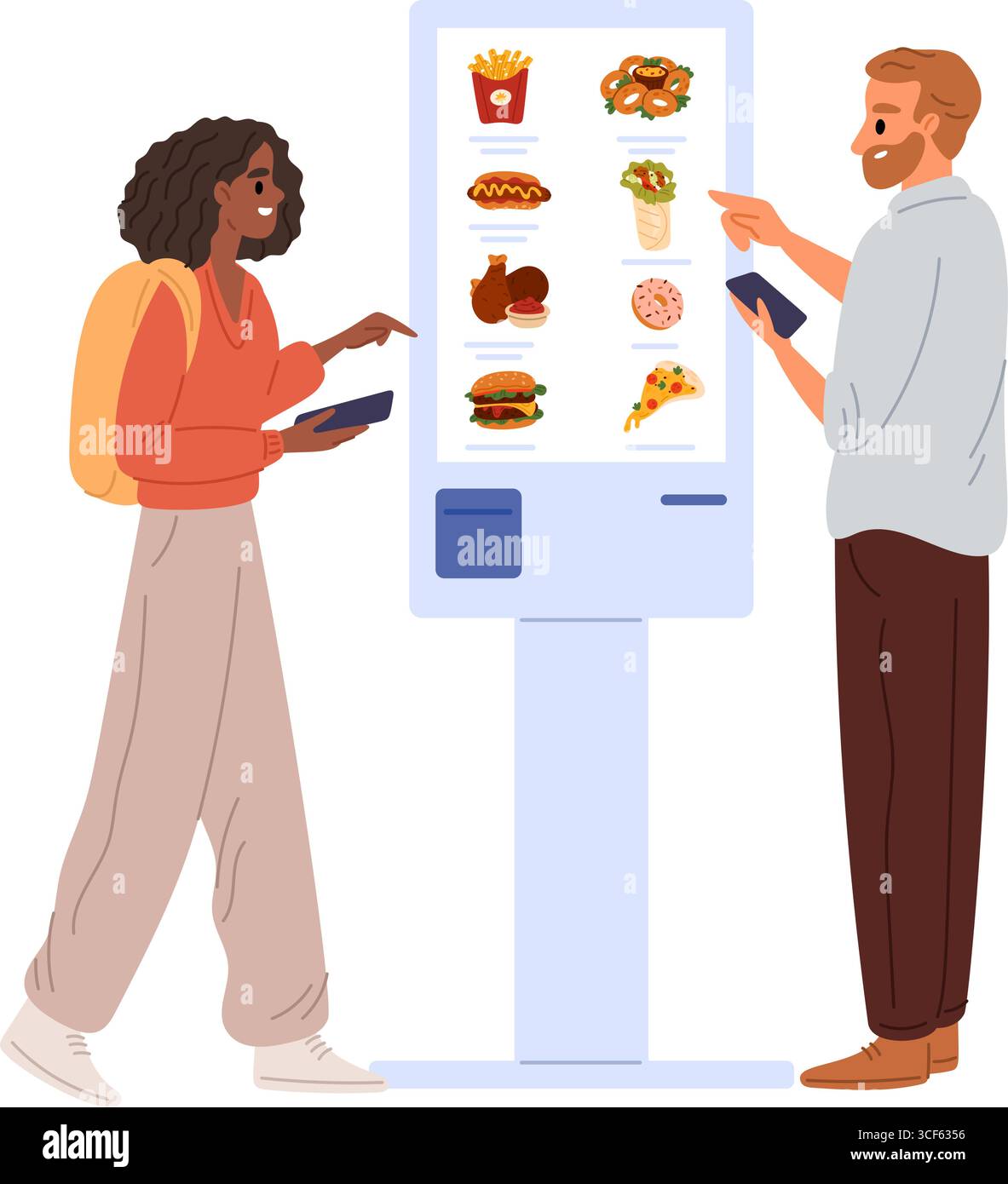 Food ordering machine Stock Vector Images - Alamy