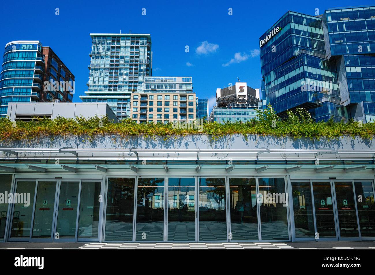 The rooftop patio of the Vancouver Public Library in Vancouver, BC with ...
