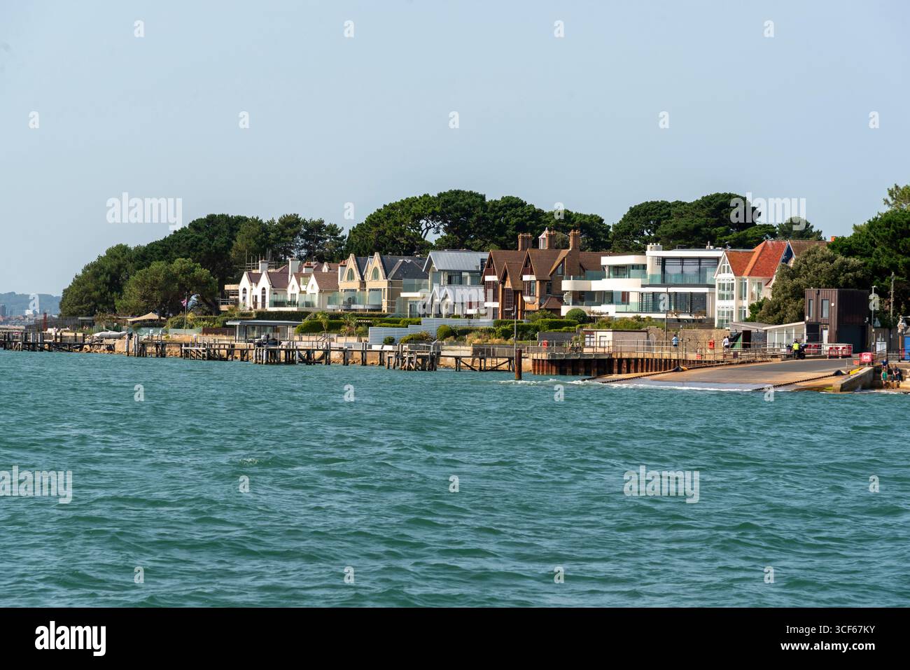 Sandbanks Poole Dorset England UK. 17.08.2025. Sandbanks ferry landing ...