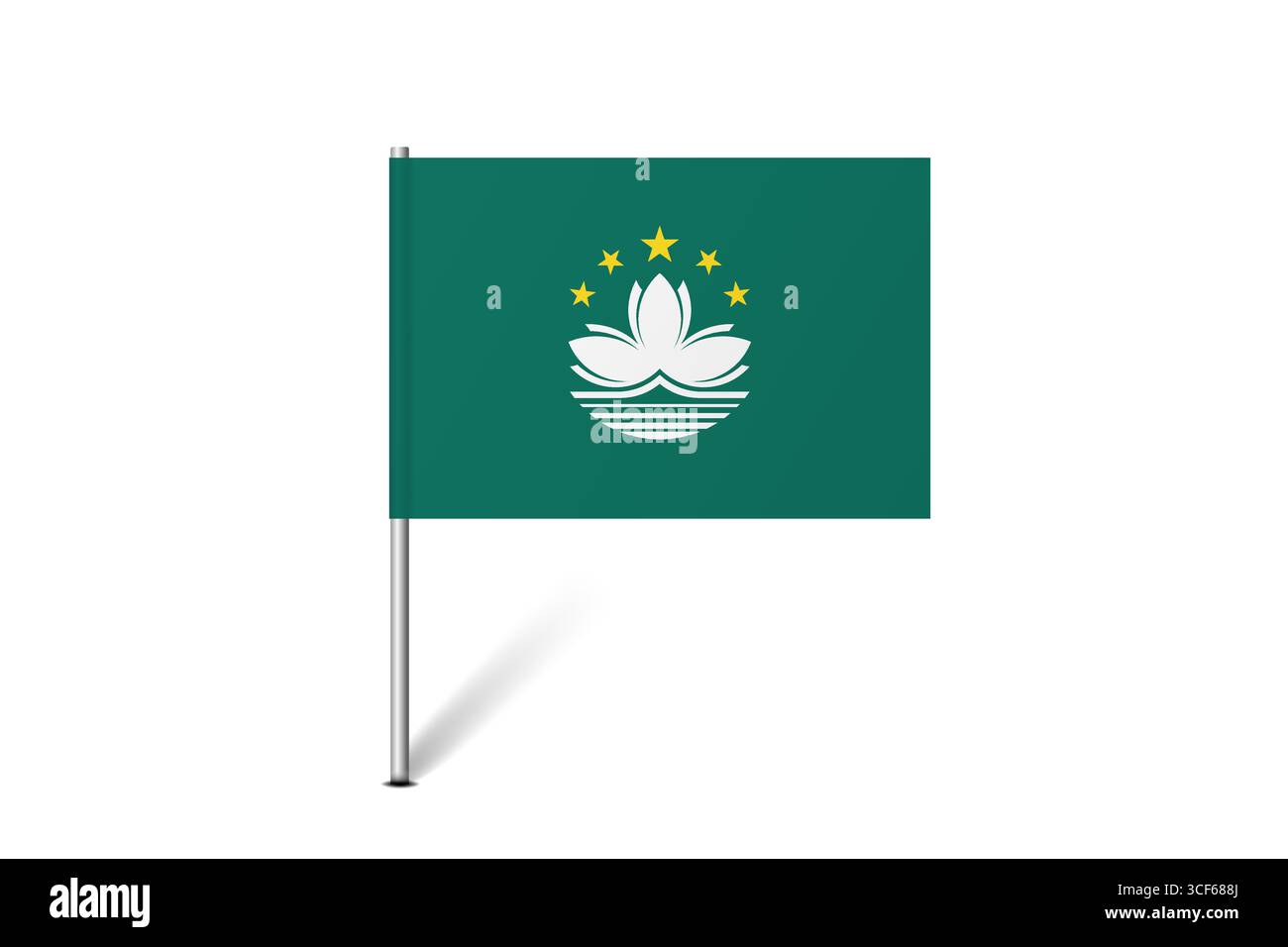 Macau flag - map pin flag representing a country cultural identity and ...