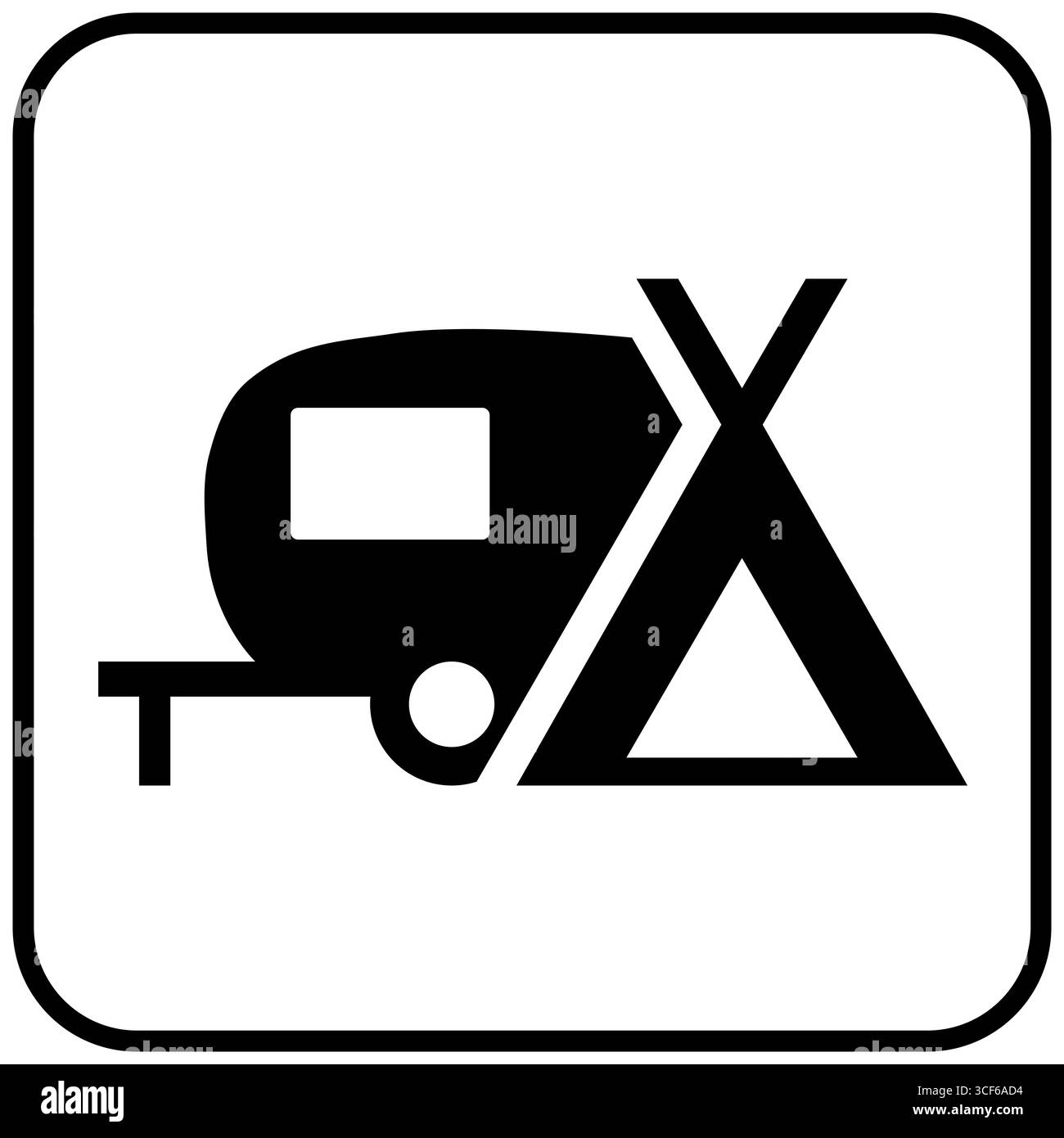 Camping and caravan site symbol hi-res stock photography and images - Alamy