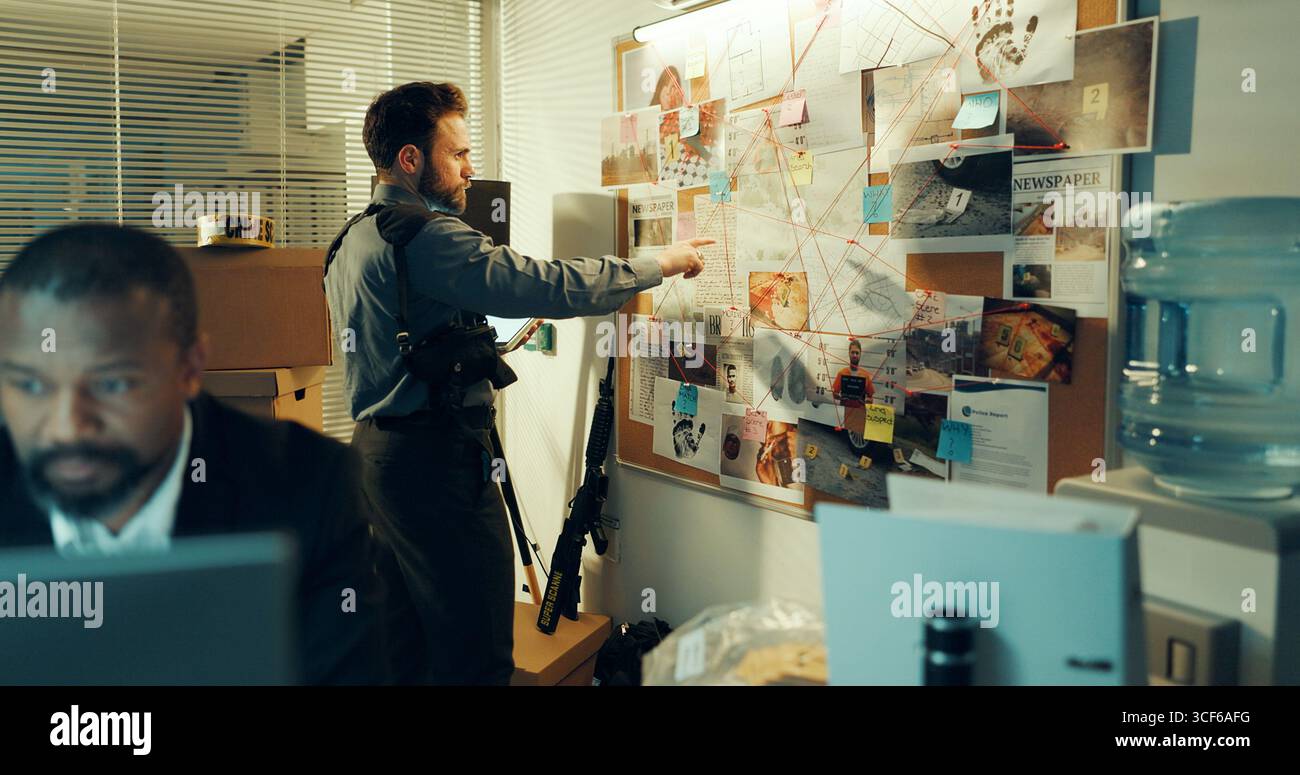 Detective investigation board hi-res stock photography and images - Alamy