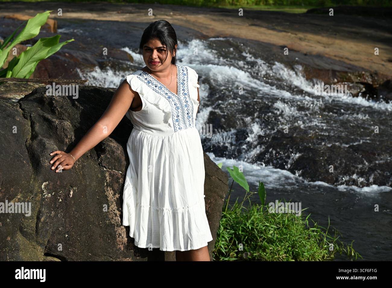 Indian Fashion Model and Traveler STENCY STELLUS on the Background of ...