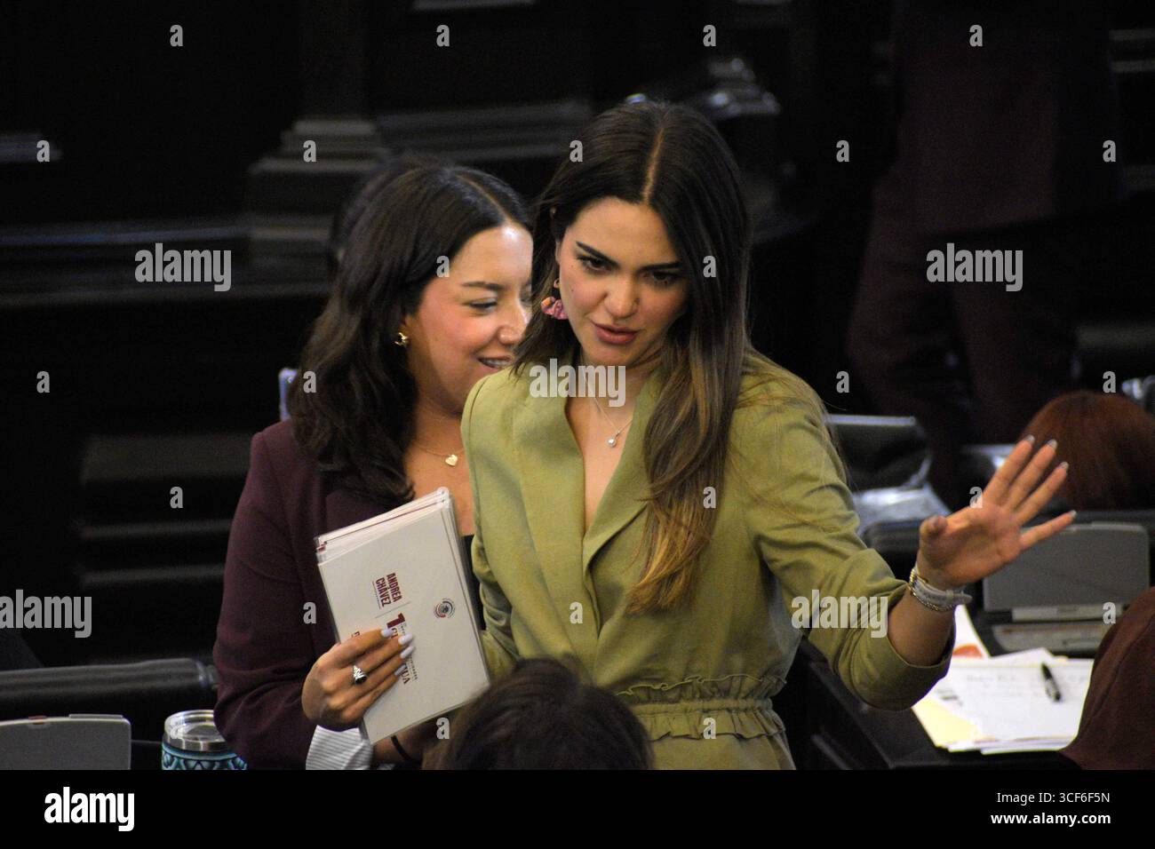 Mexican Senators Holds Legislative Session Senator Andrea Chavez looks ...