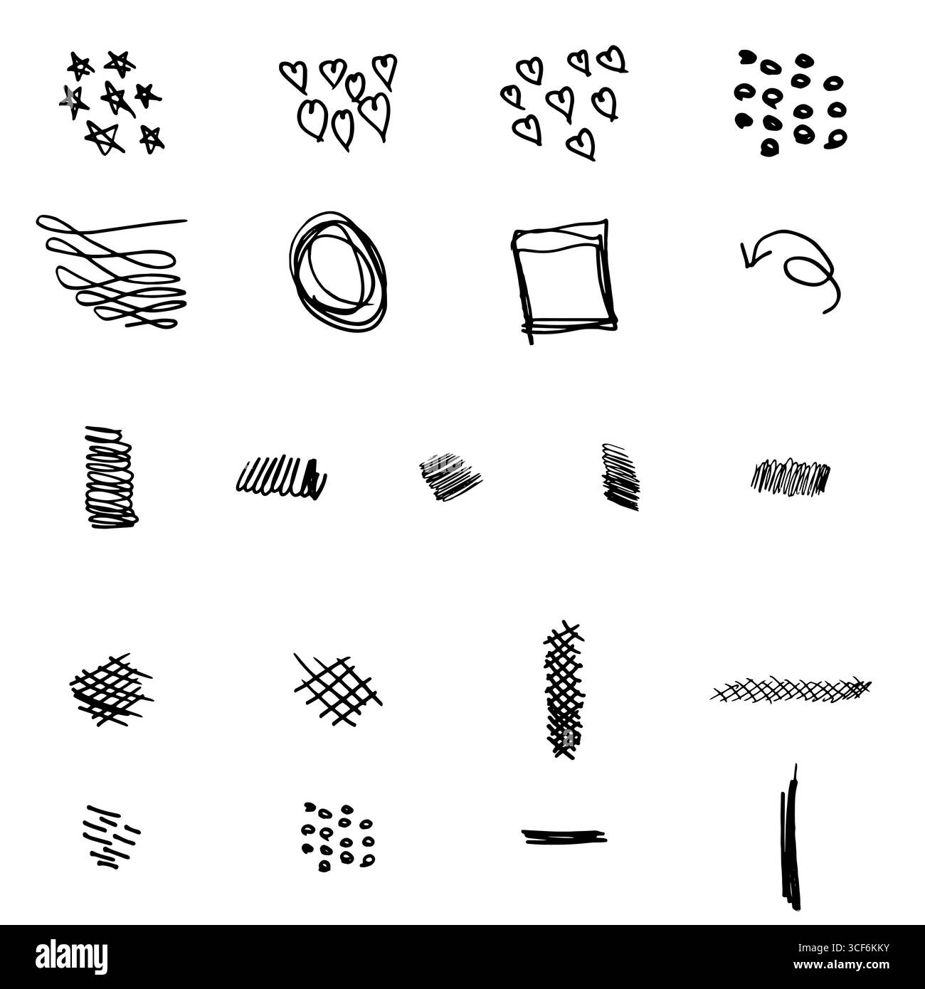 Cartoon line effects and sparks, vector comic doodles hand drawn ...