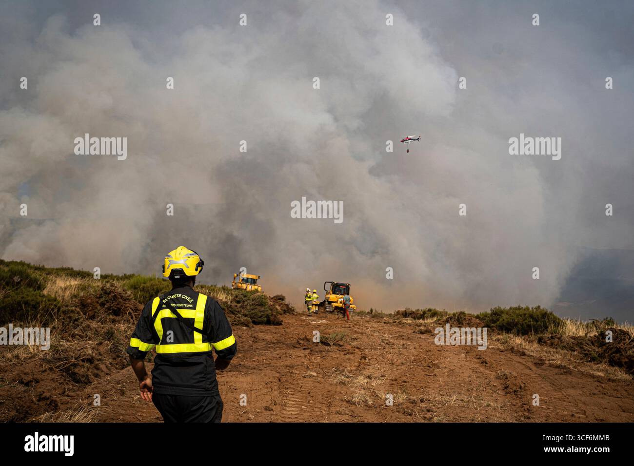 This photo, provided by France's Securite Civile shows French fire ...