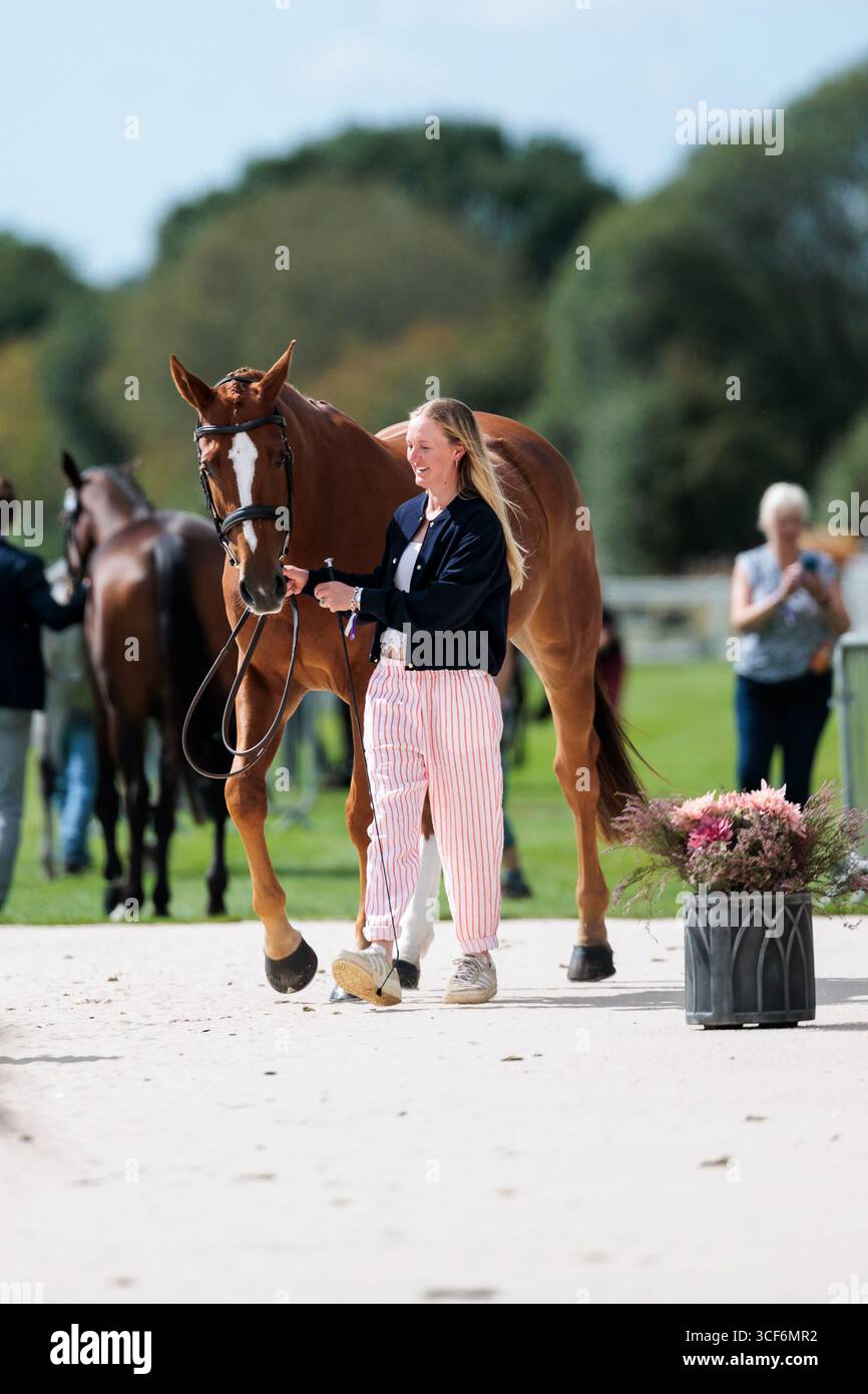 Eliza Bell of Great Britain with Echo Cove Eb during the first horse ...