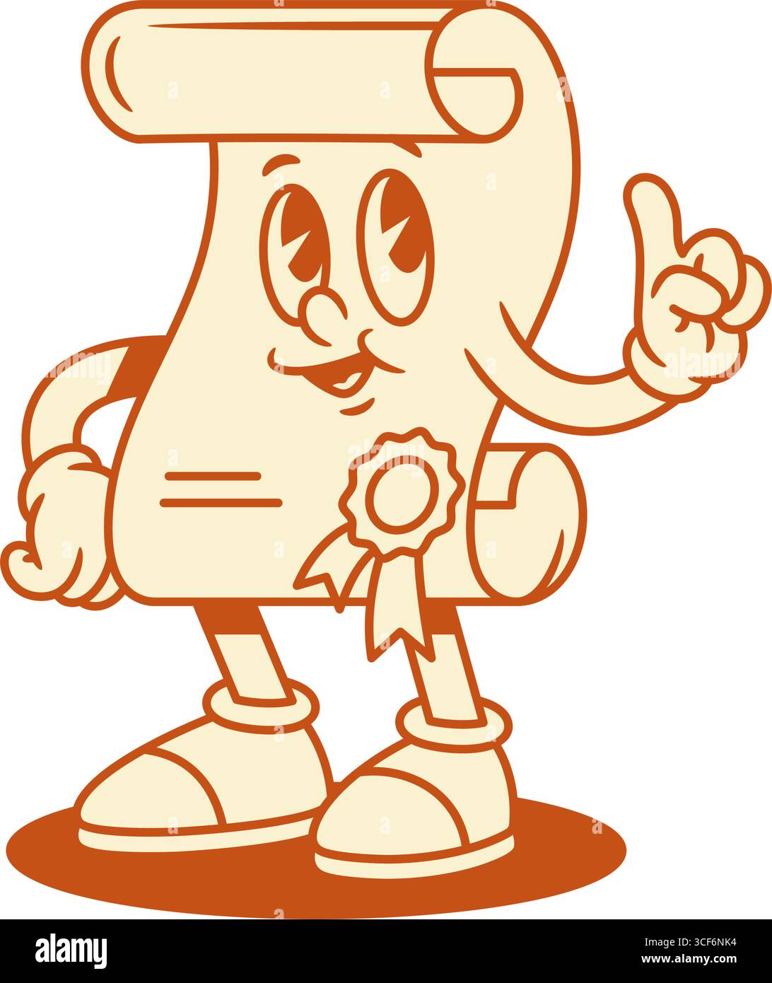 Comic diploma graduation cartoon character idea gesture contoured ...