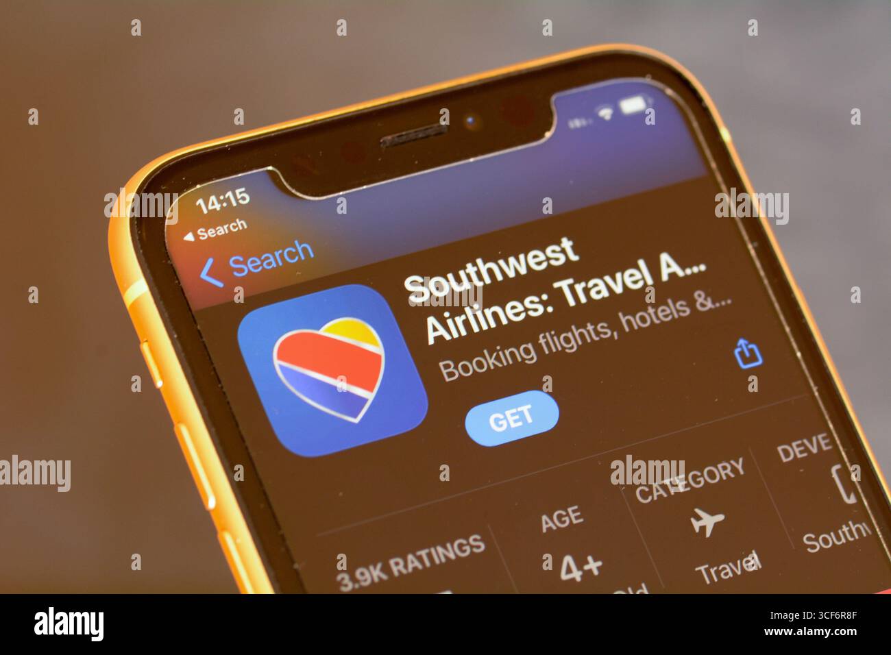 Southwest Airlines app in Apple App Store Stock Photo - Alamy