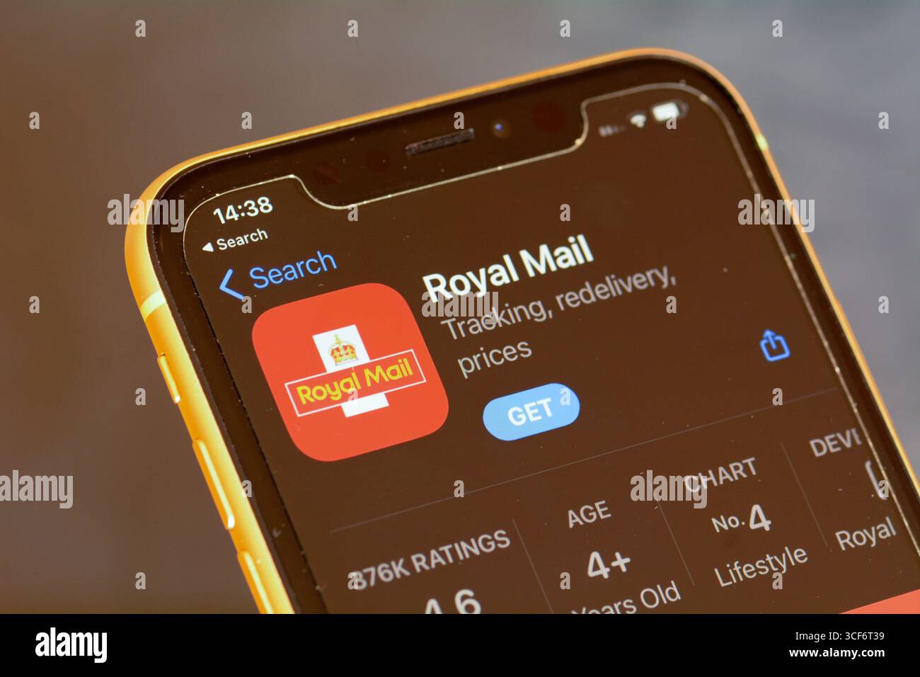 Royal Mail app in the Apple App Store Stock Photo - Alamy
