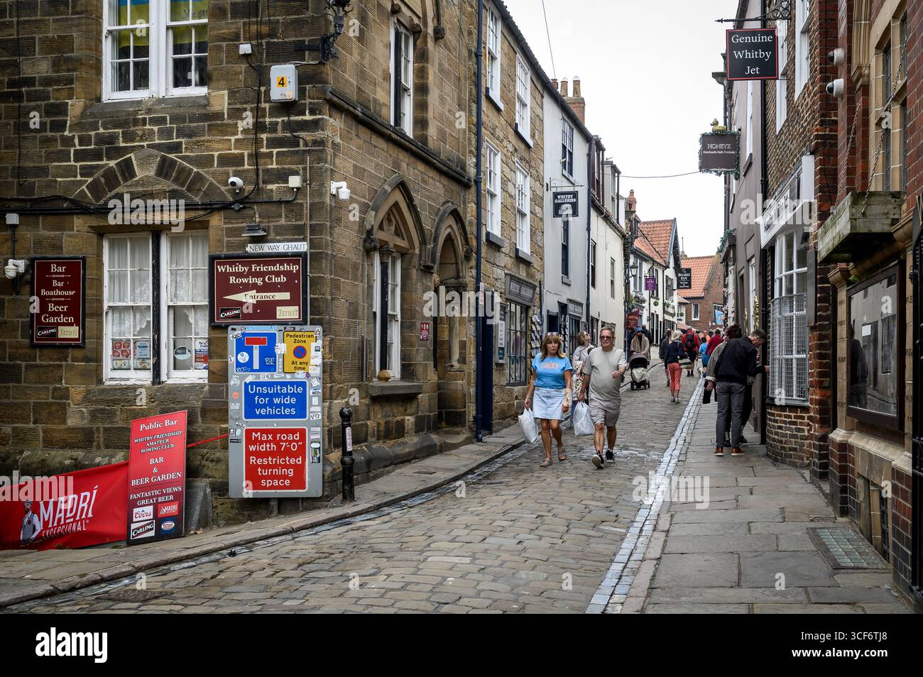 Whitby, Yorkshire, UK July 23, 2025. The seaside town of Whitby in ...