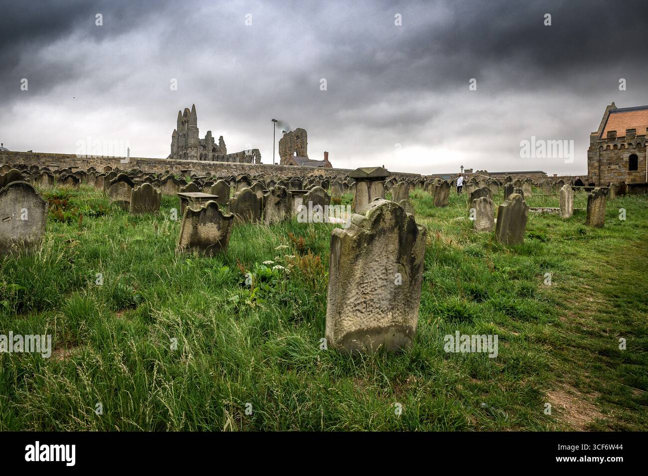 Whitby, Yorkshire, UK July 23, 2025. The seaside town of Whitby in ...