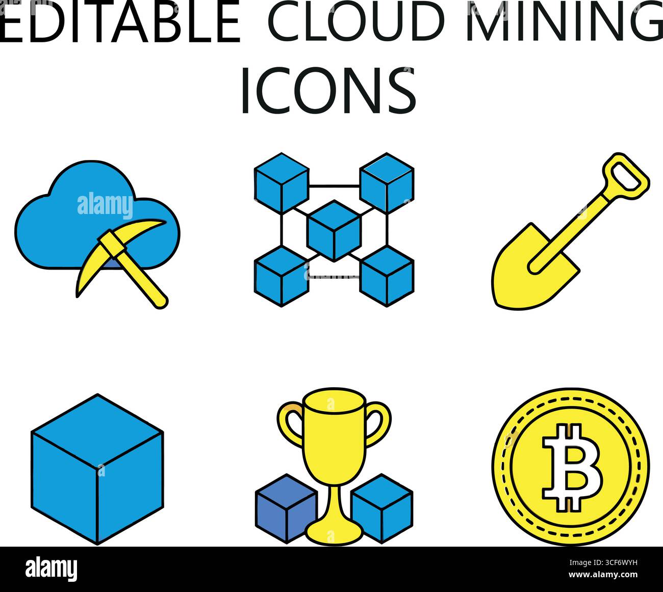 Crypto currency mining server Stock Vector Images - Alamy