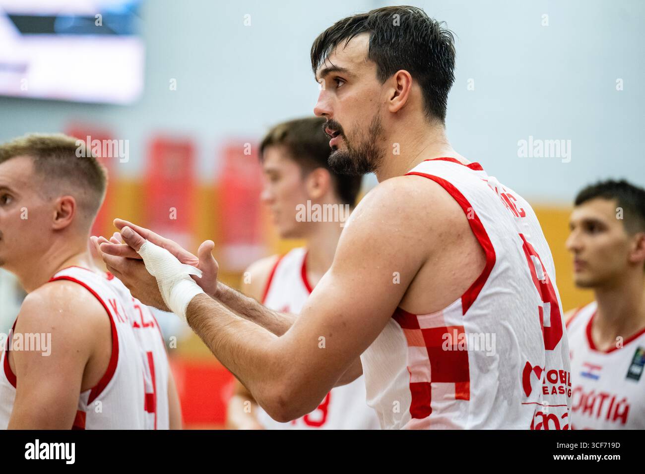 Farum, Denmark. 20th, August 2025. Dario Saric (9) of Croatia seen ...