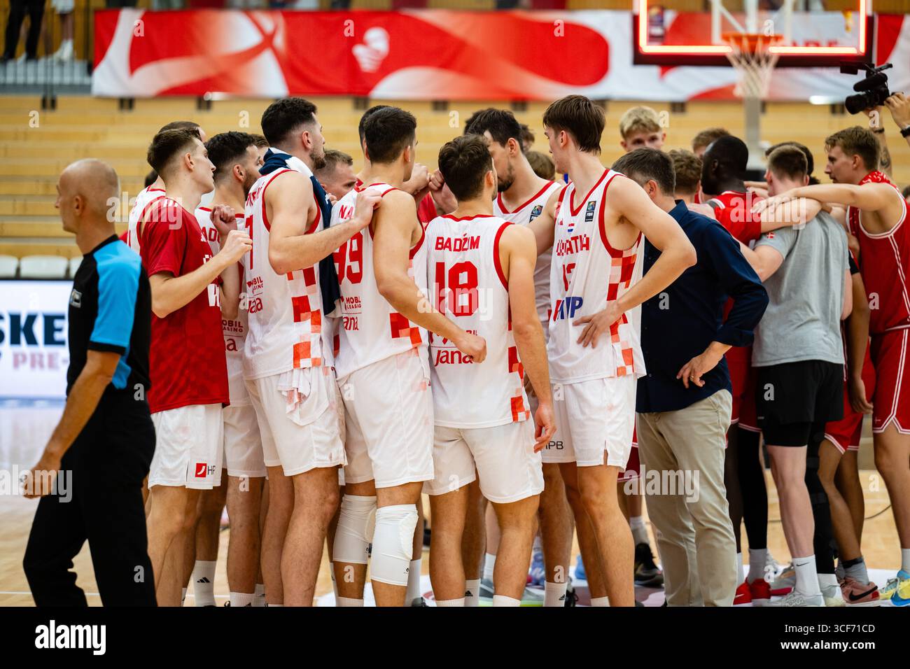 Farum, Denmark. 20th, August 2025. The players of Croatia seen united ...