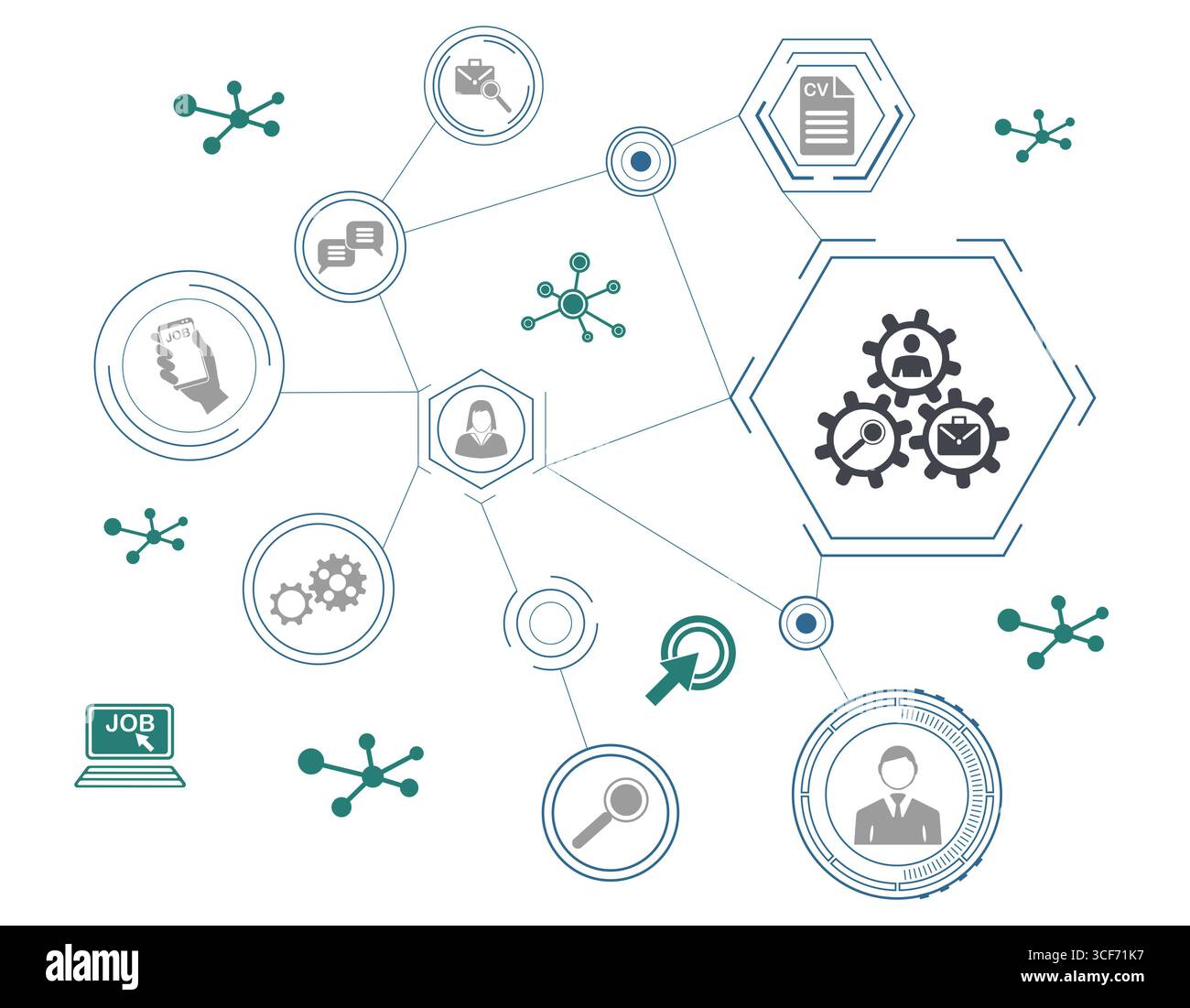 Online job search social media Cut Out Stock Images & Pictures - Alamy