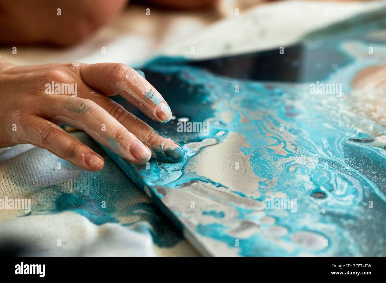 Close up woman finishing blending hi-res stock photography and images ...