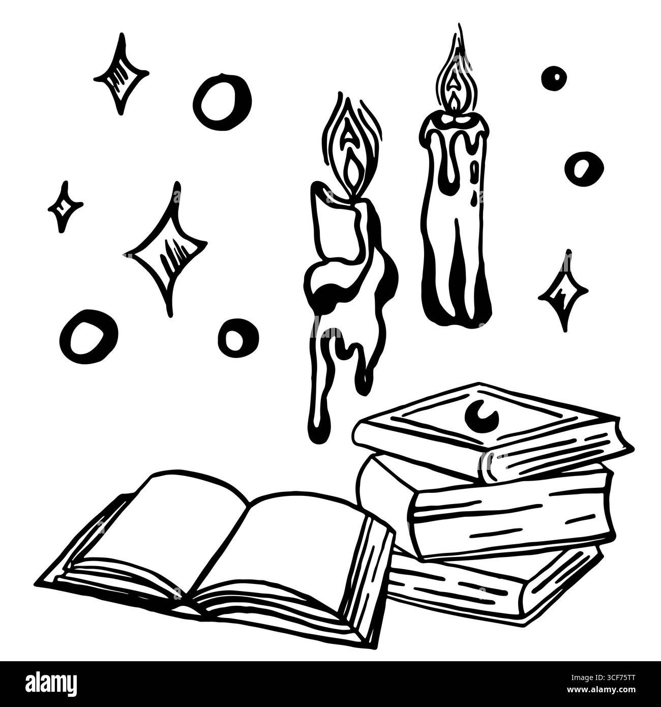 Moon stars icons set Black and White Stock Photos & Images - Alamy