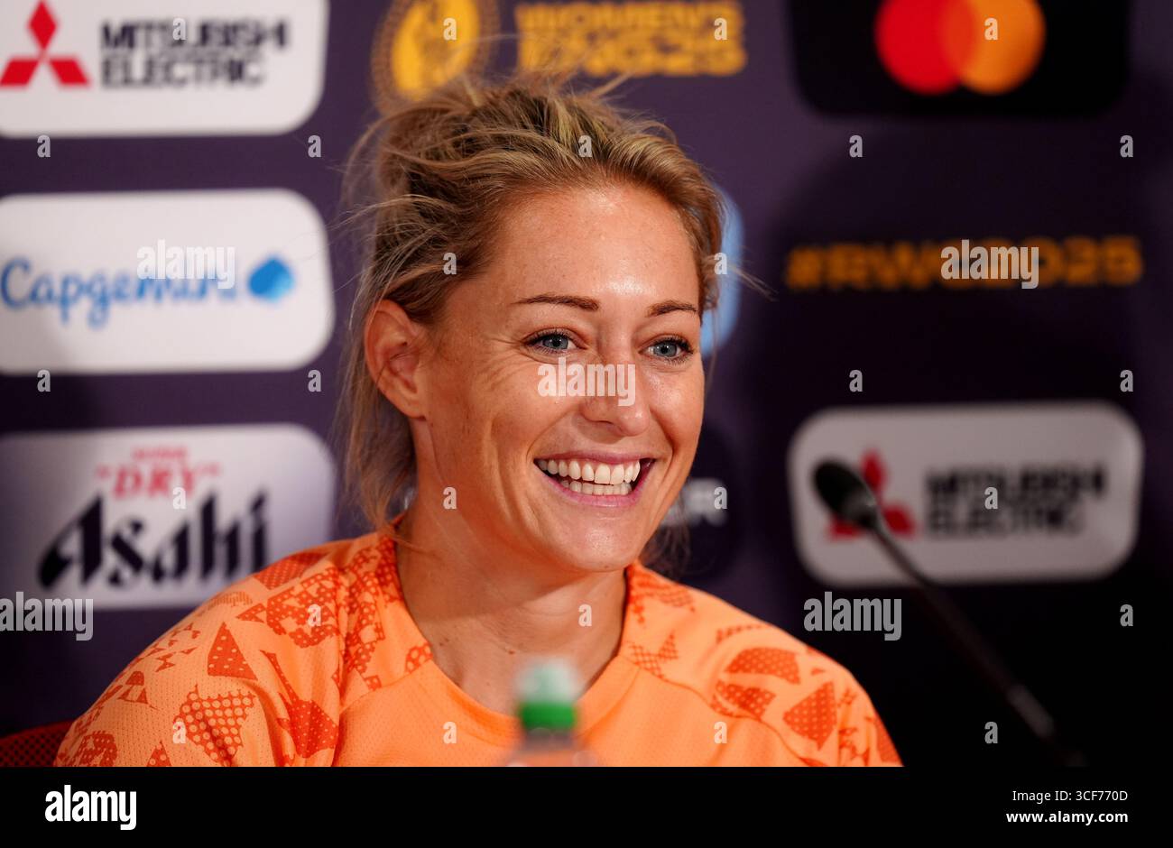 England's Natasha Hunt during a press conference at the Stadium of ...