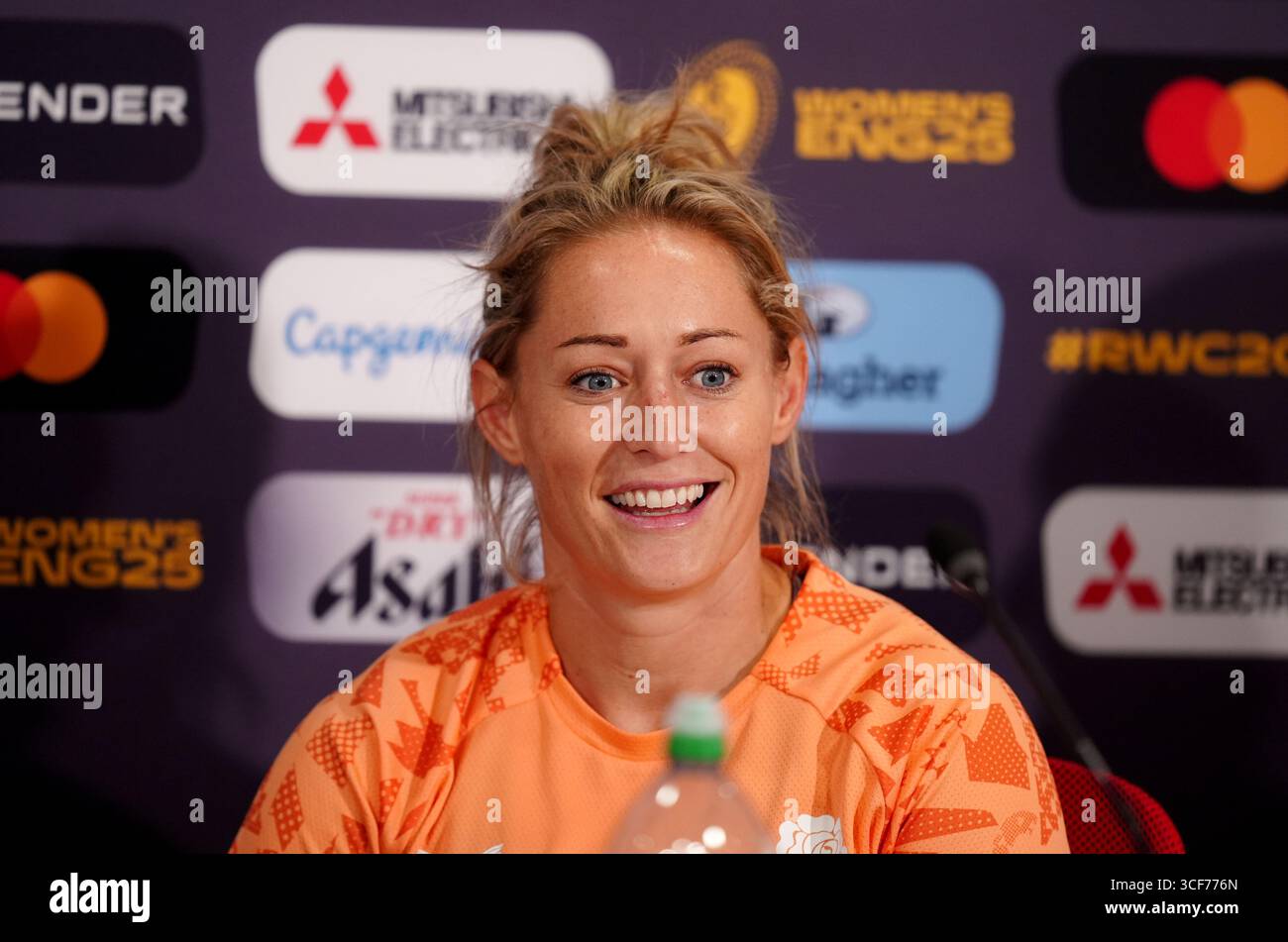 England's Natasha Hunt during a press conference at the Stadium of ...