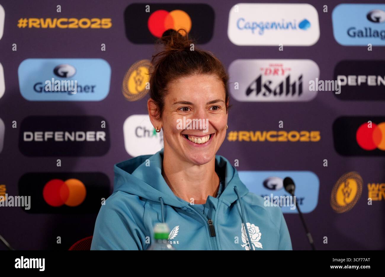 England coach Sarah Hunter during a press conference at the Stadium of ...