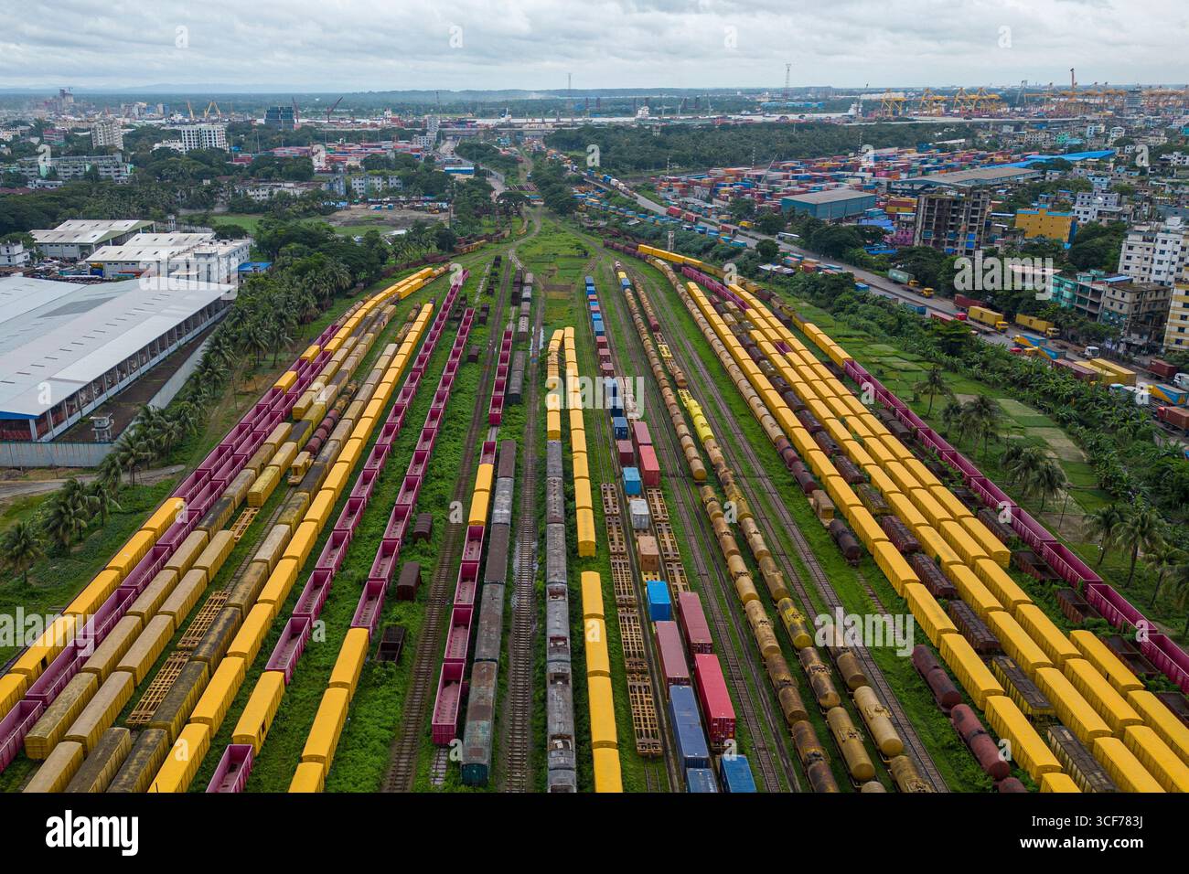Aerial view of Chattogram Goods Port Yard (CGPY), Bangladesh's largest ...