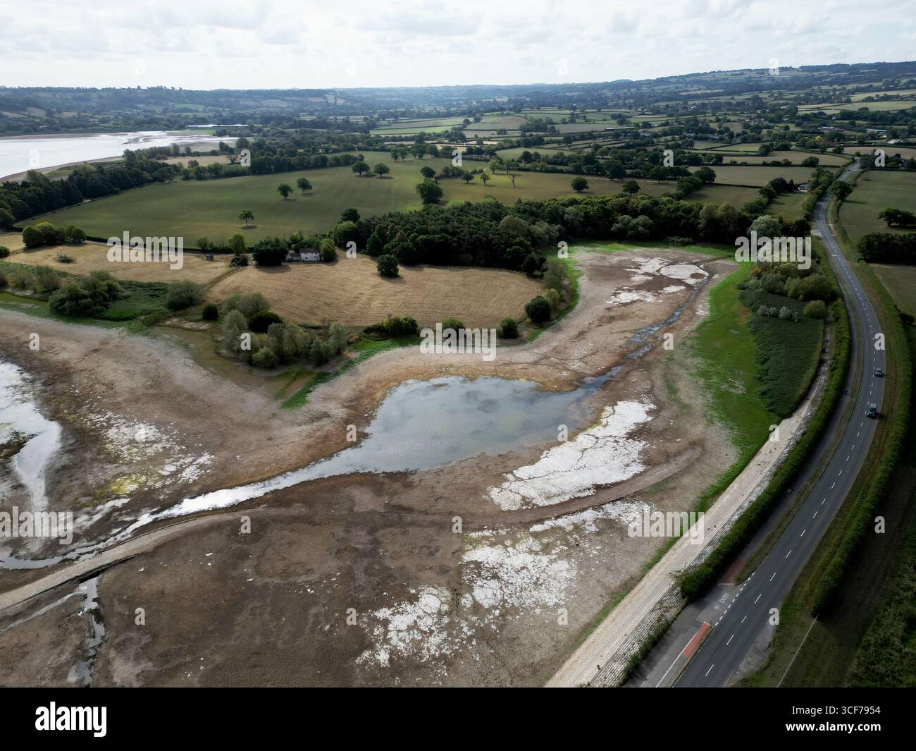 Drone Image.Chew Valley Lake. Credit: Robert Timoney/Alamy Live News ...