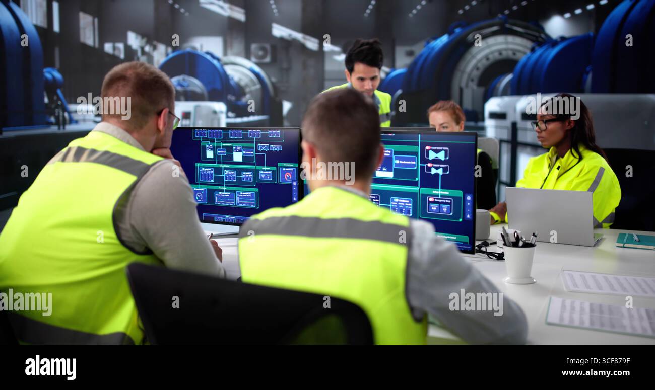Engineers operate power plant hi-res stock photography and images - Alamy