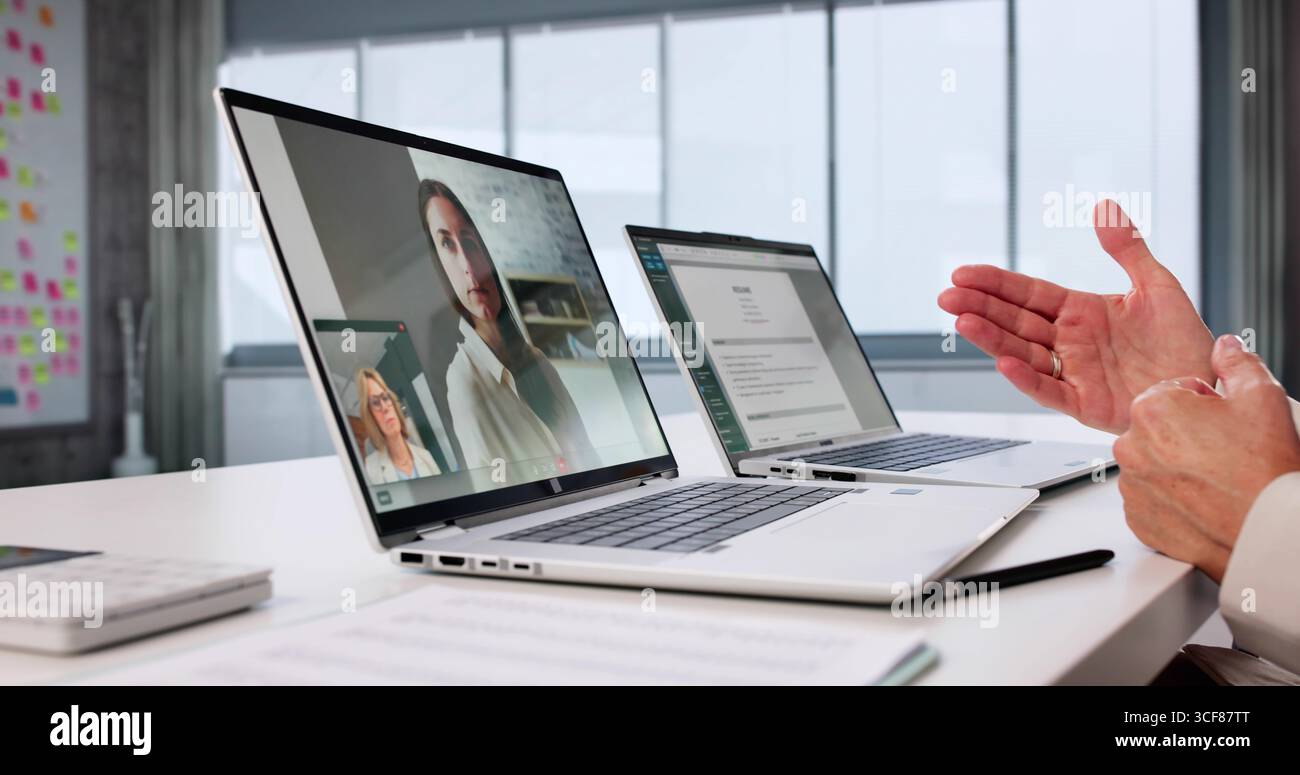 Vertical video online work virtual hi-res stock photography and images ...