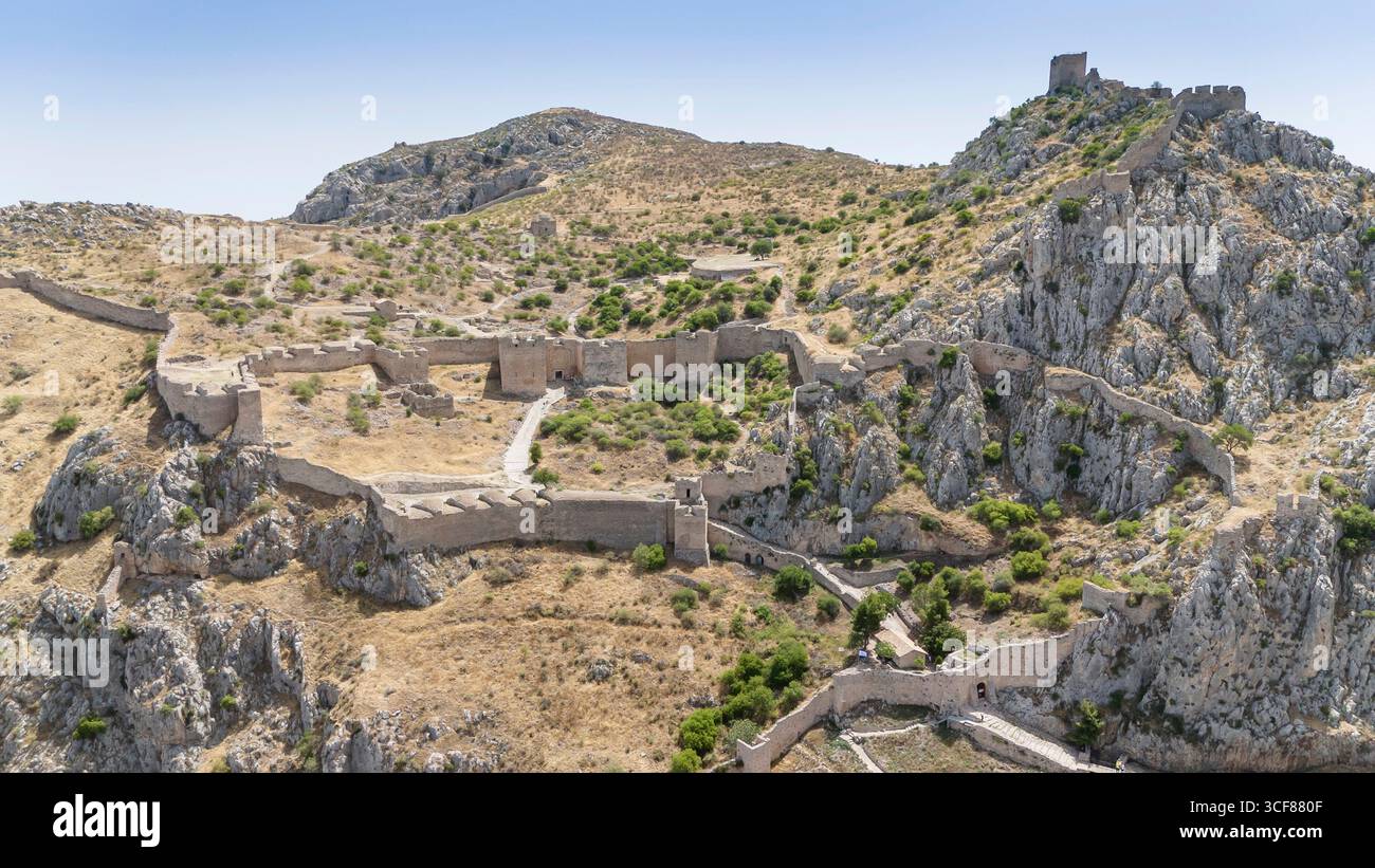 Upper Corinth, the acropolis of ancient Corinth Peloponnese, Greece ...