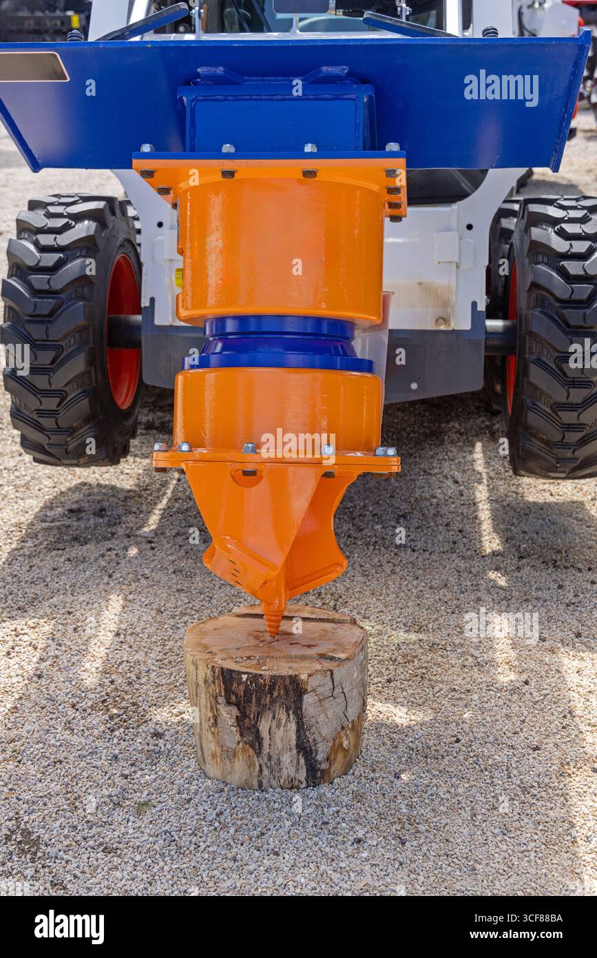 Front Attachment Stump Grinding Crusher at Farm Machine Stock Photo - Alamy