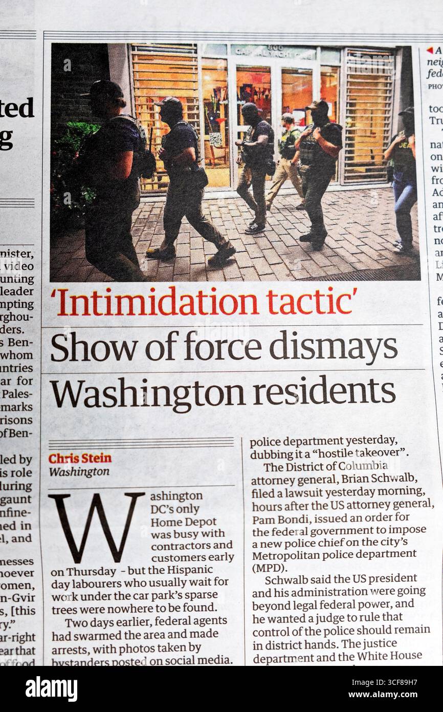 'Intimidation tactic' Show of force dismays Washington (DC) residents ...