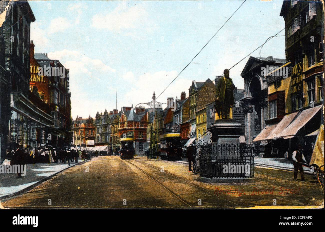 This 1913 postcard by F. Frith & Co. captures Broad Street, Reading, in ...