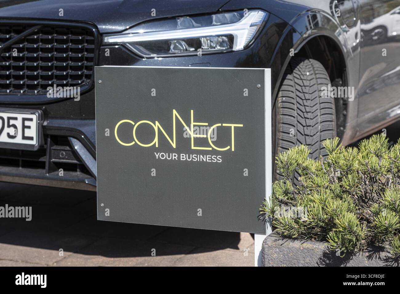 Electric car, Connect company car park, Duesseldorf, North Rhine ...