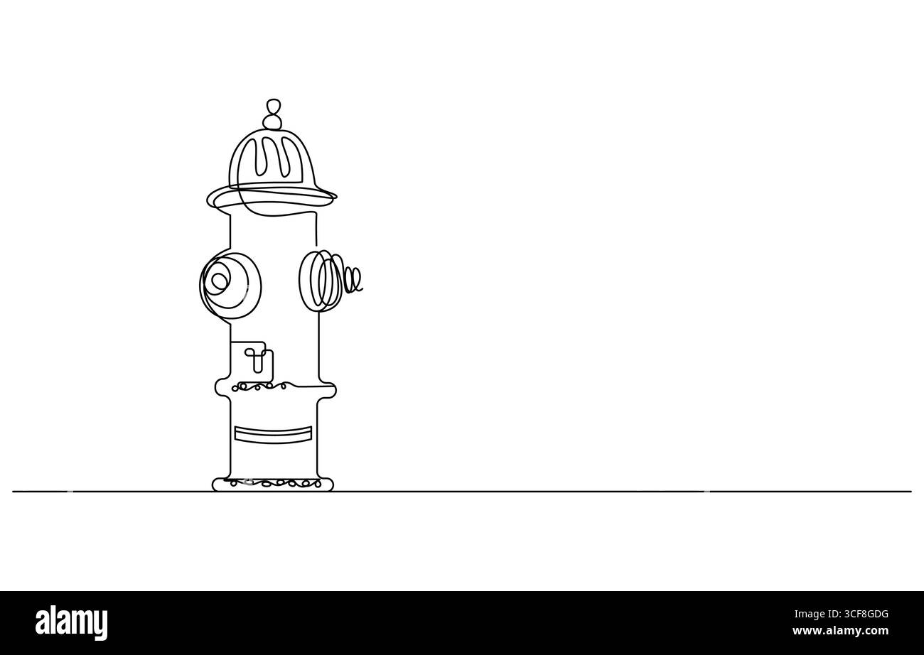 One fire hydrant Black and White Stock Photos & Images - Alamy