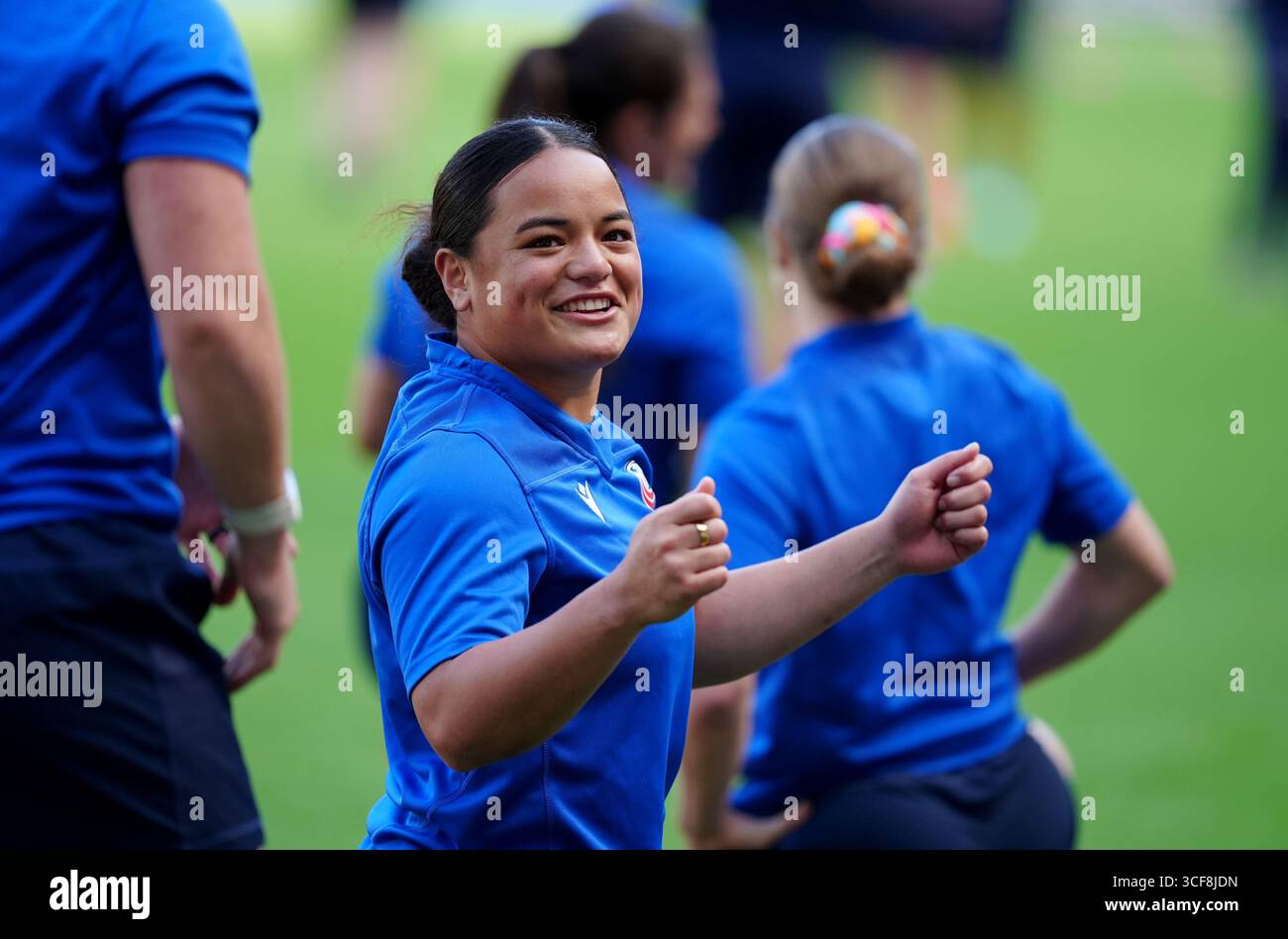 USA's Freda Tafuna during a team run at the Stadium of Light ...