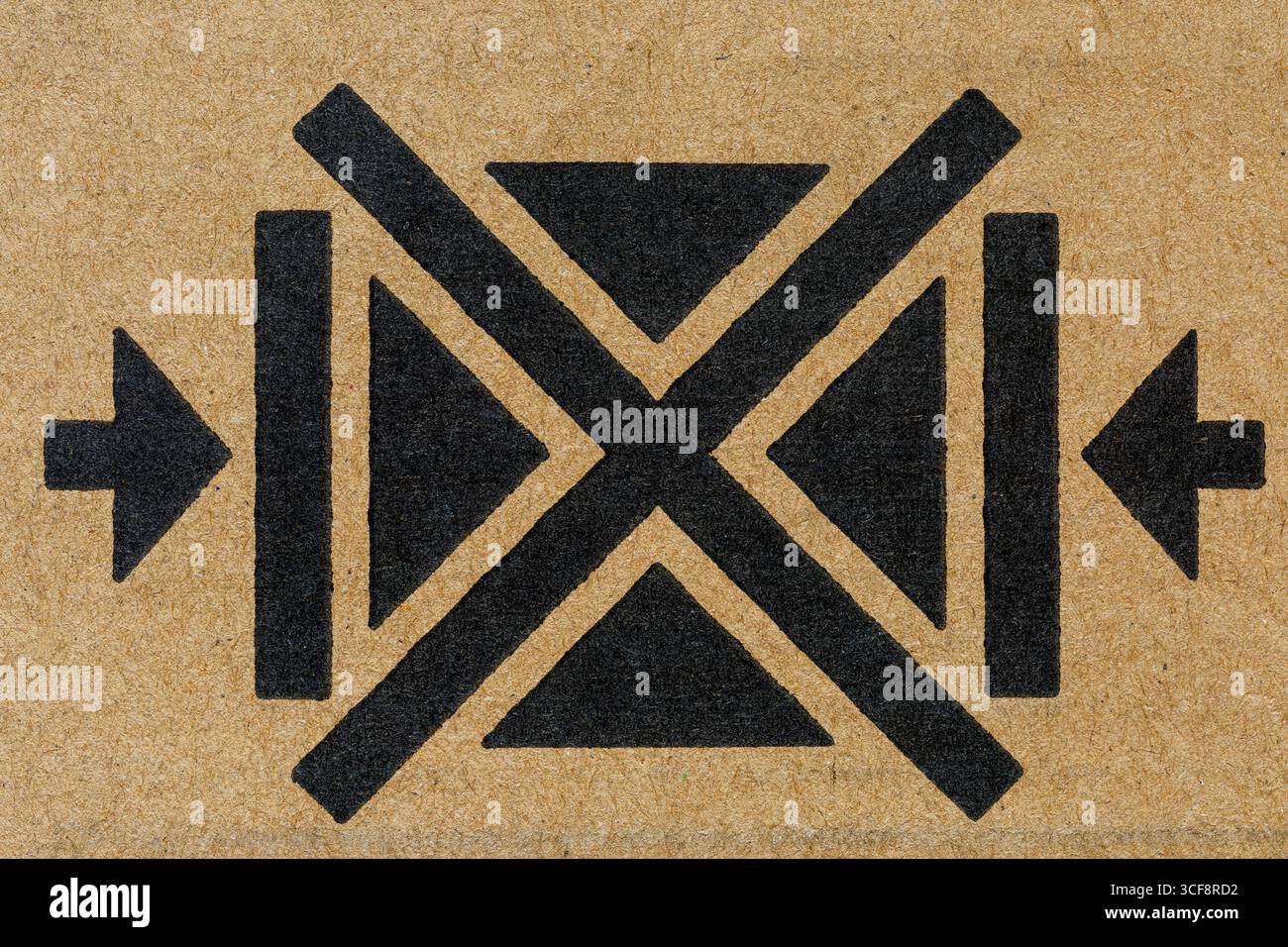 symbols on cardboard packaging Stock Photo - Alamy