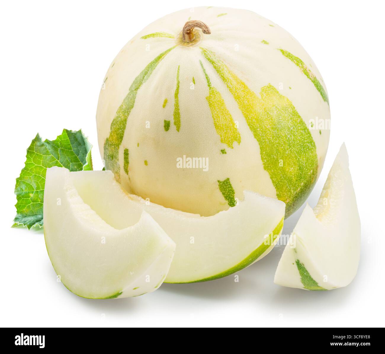 Sugar matisse melon and melon slices isolated on white background. File ...
