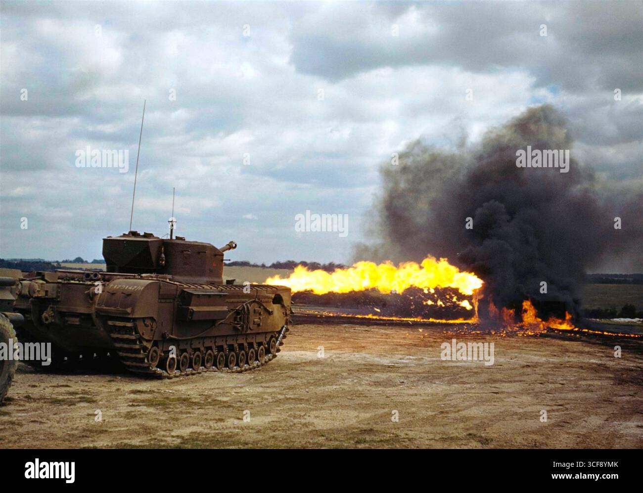 FRANCE August 1944 A British Army Churchill Tank Fitted With A