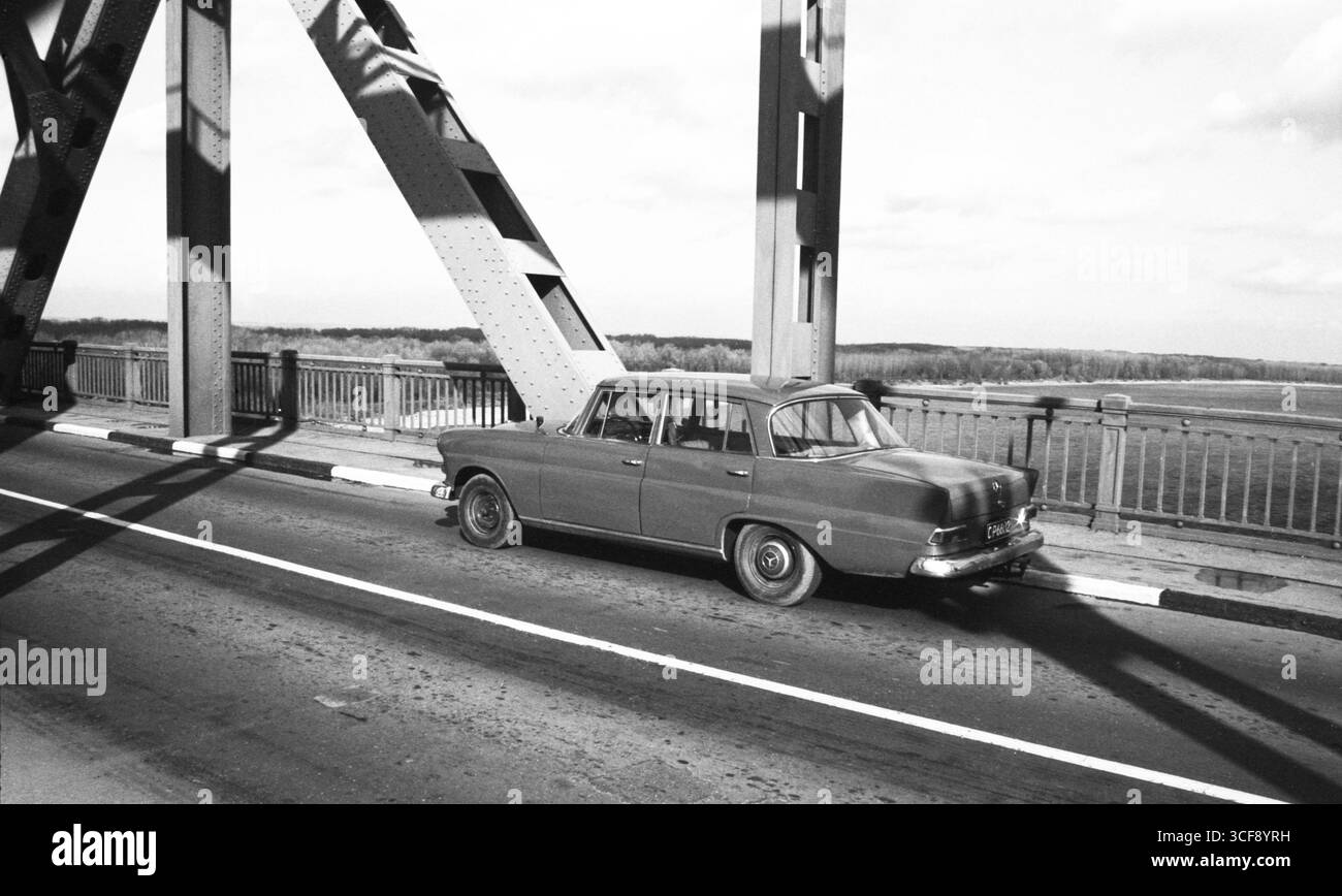 Mercedes on a bridge over the Danube River, Bulgaria Stock Photo - Alamy