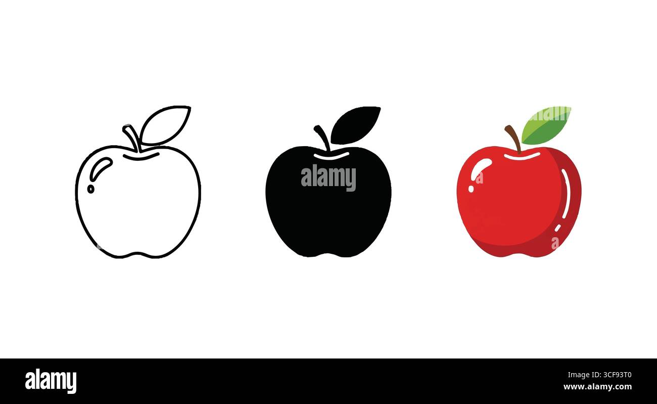 Apple illustration botanical Stock Vector Images - Alamy