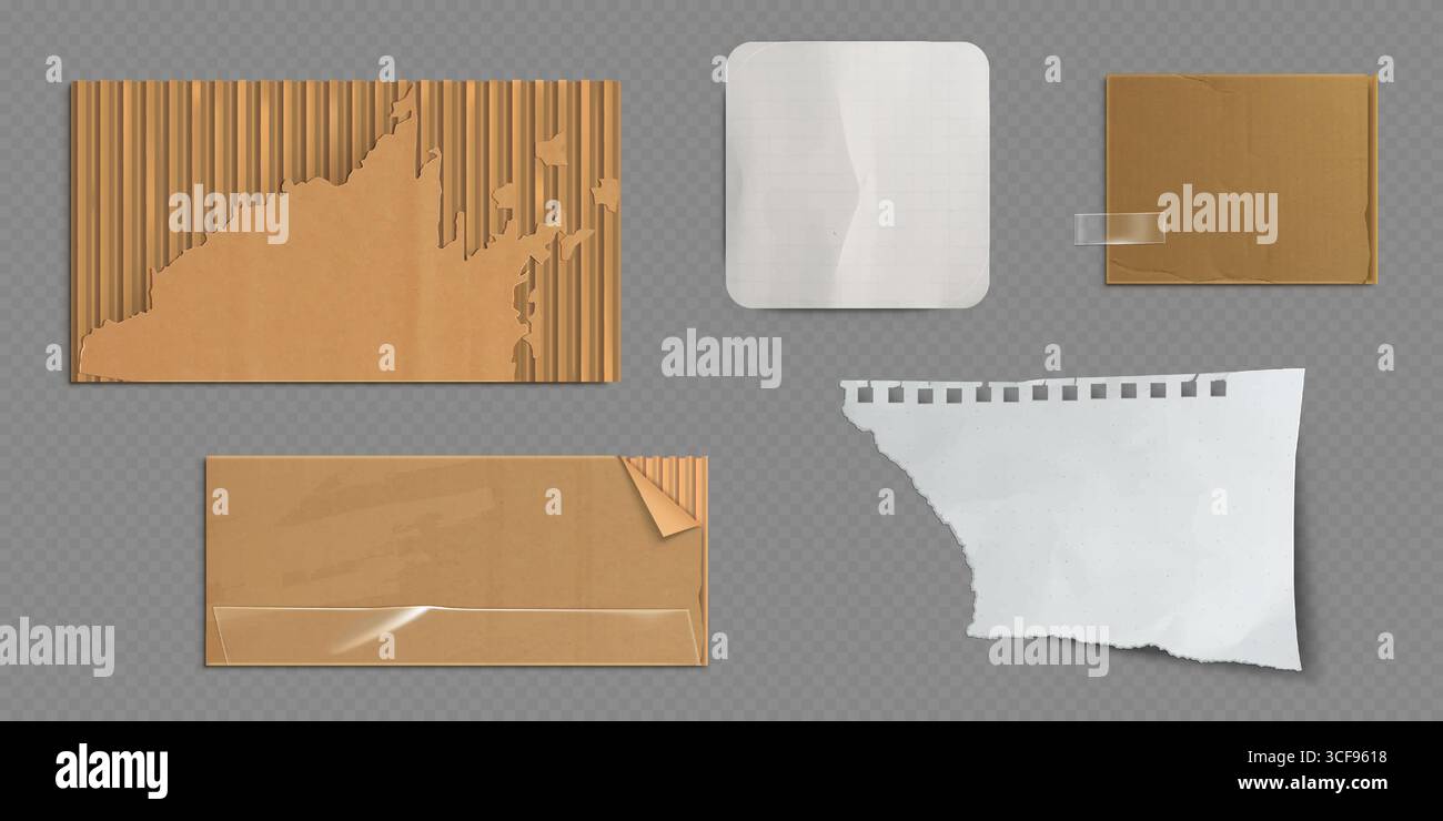 Torn cardboard textures piece Stock Vector Images - Alamy