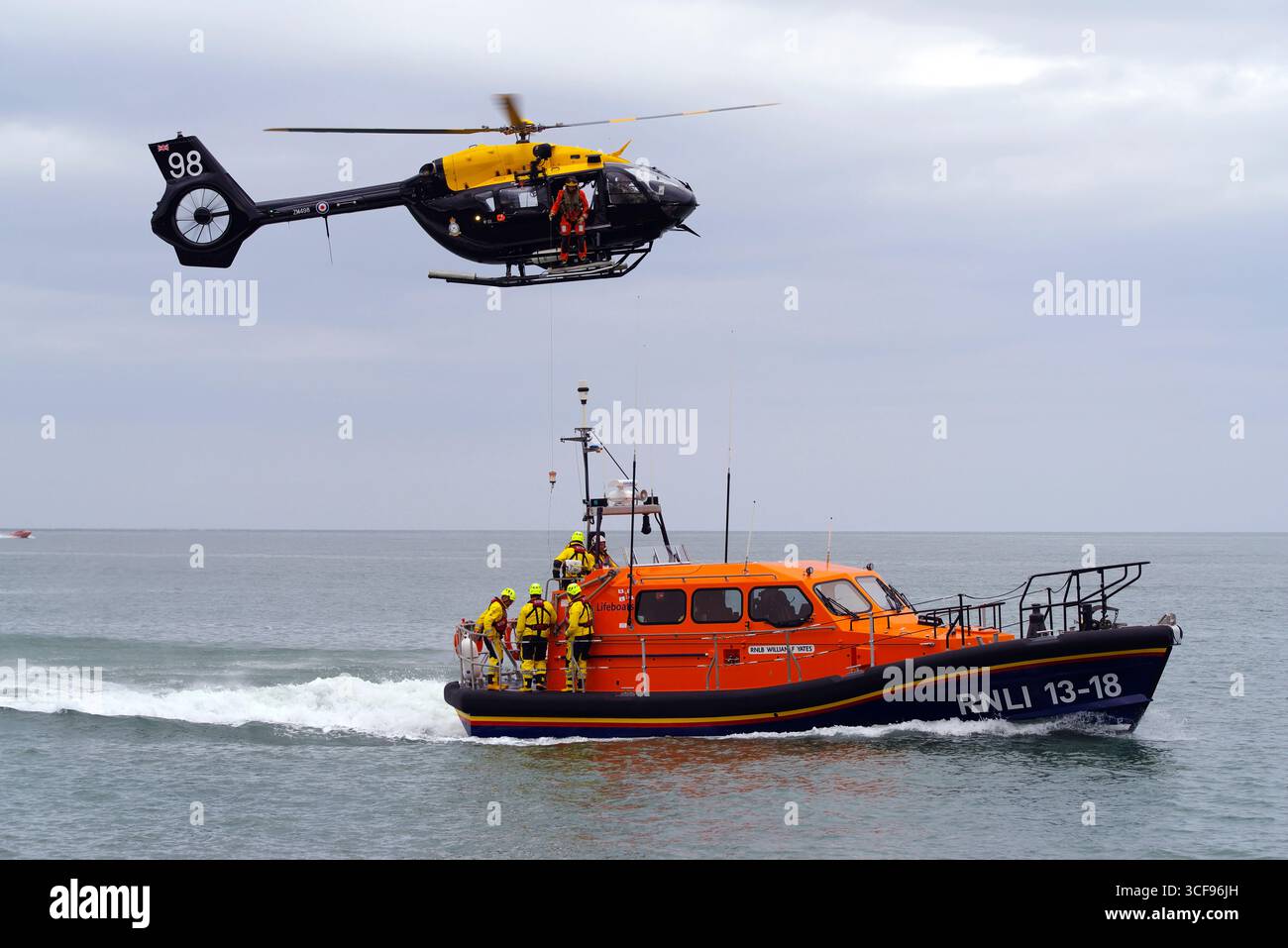 Llandudno Lifeboat Open Day, Rescue Demonstration, RAF Jupiter HT1 ...