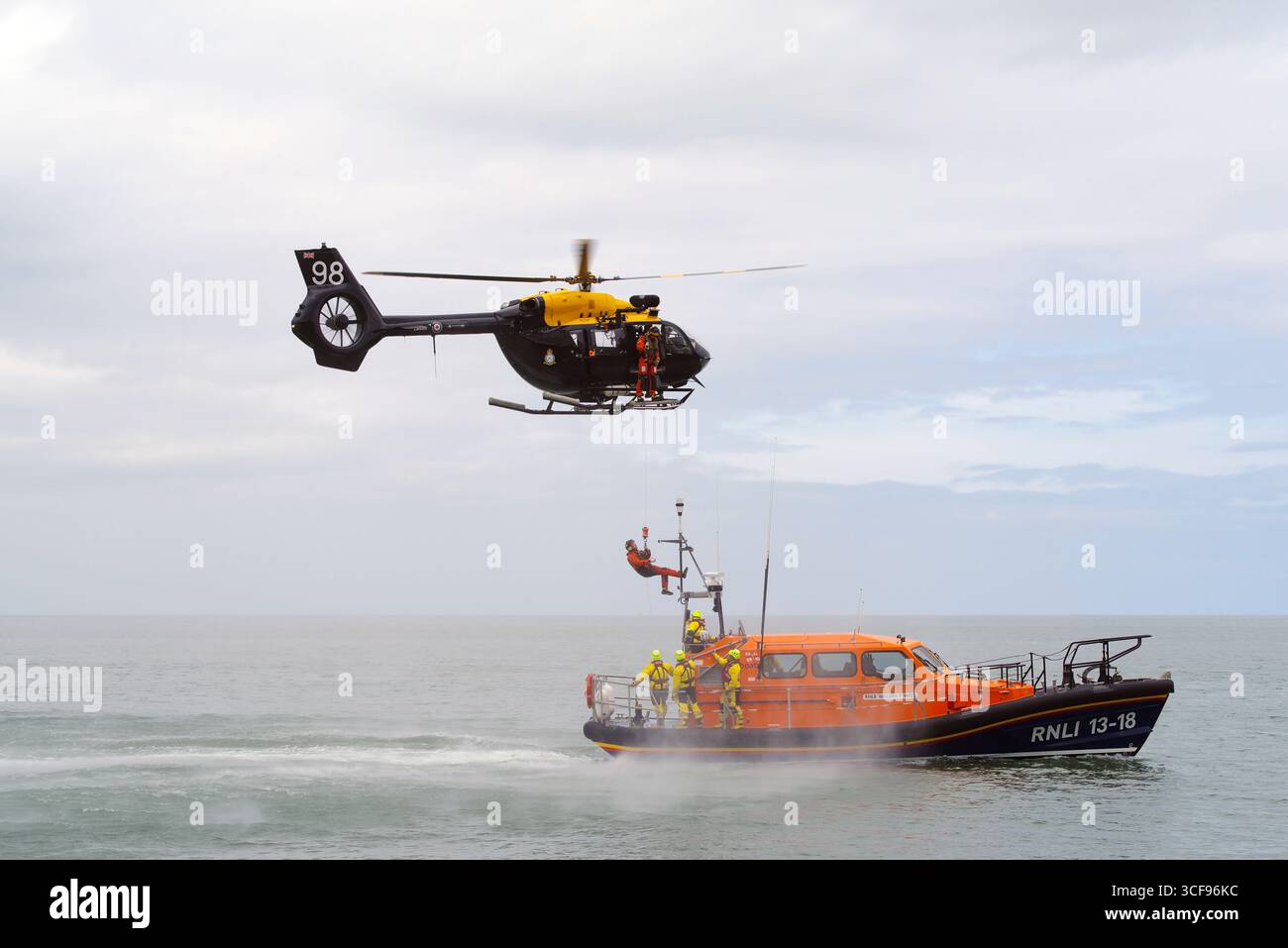 Llandudno Lifeboat Open Day, Rescue Demonstration, RAF Jupiter HT1 ...