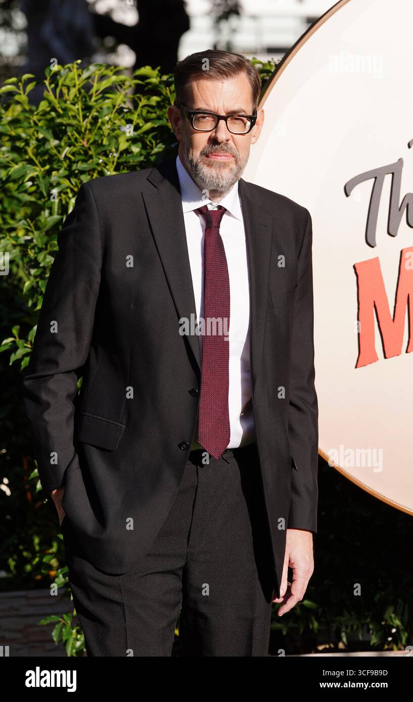 Richard Osman arriving at the UK premiere of The Thursday Murder Club ...