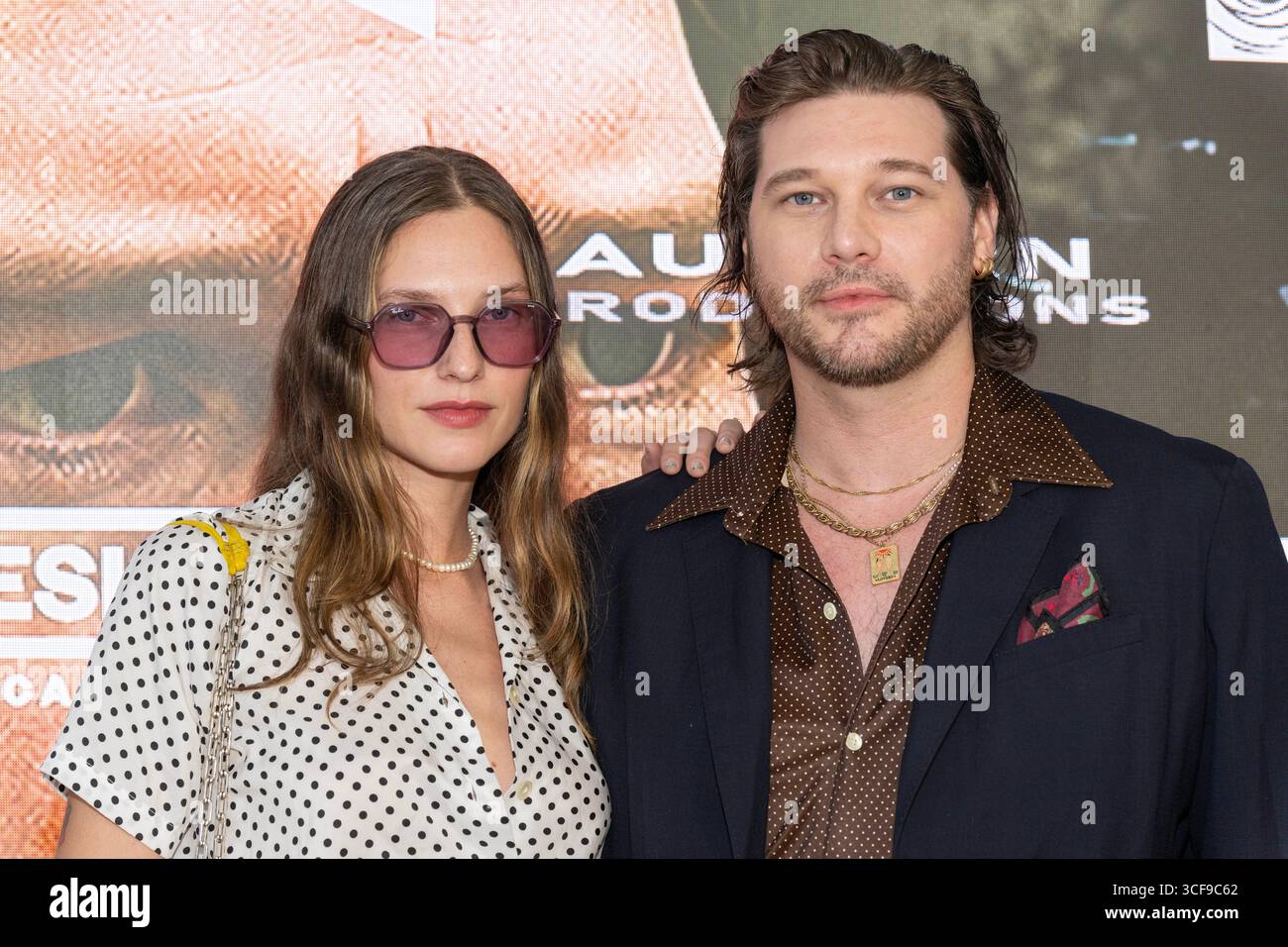 Actor Zebedee Row, with wife Kelsey Van Mook attend the Los Angeles ...