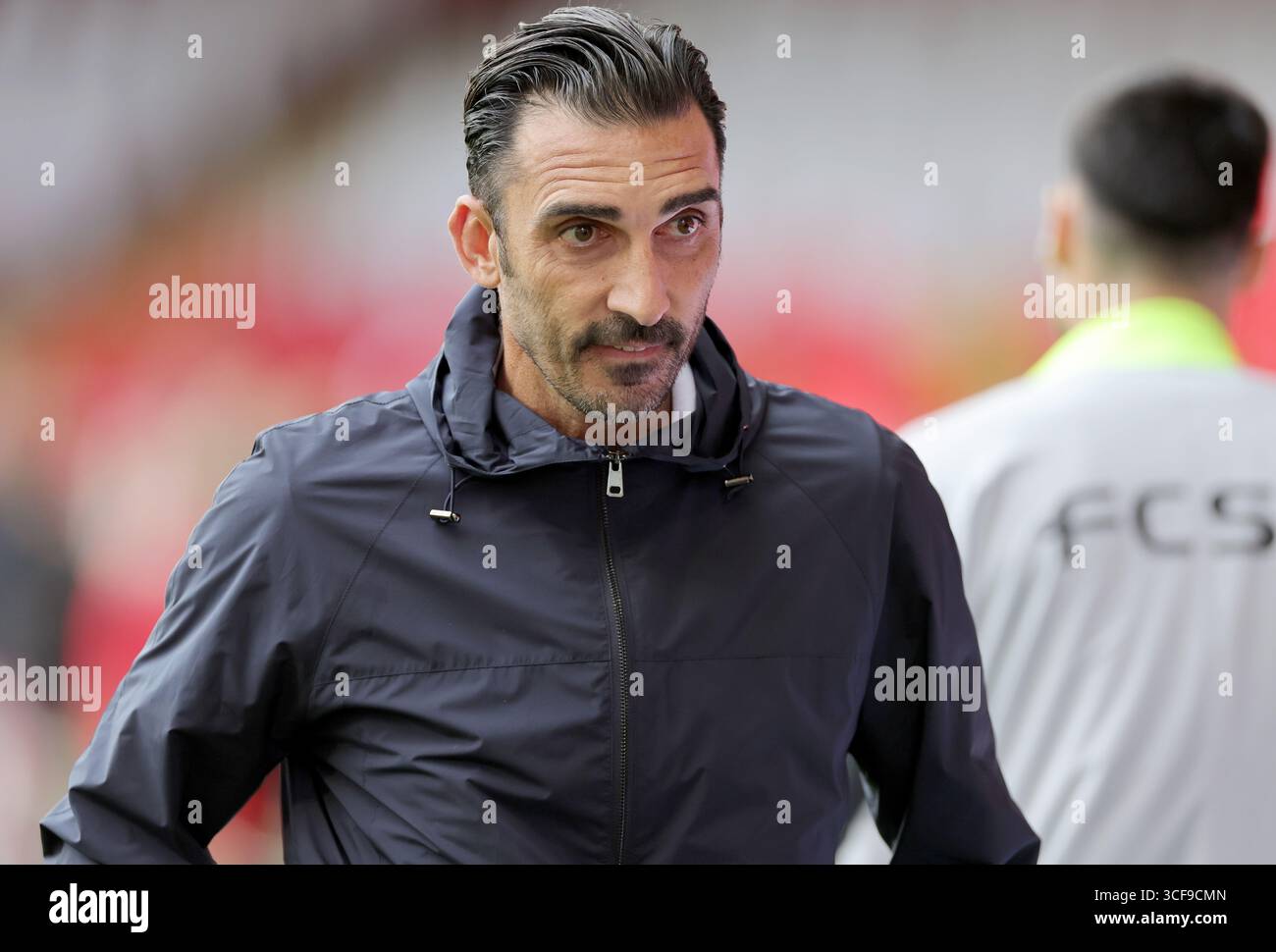 FCSB manager Elias Charalambous before the UEFA Europa League play-off ...